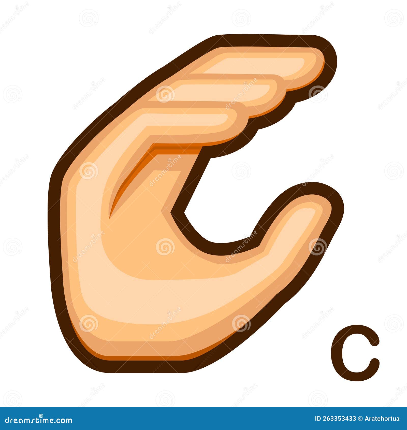 Vector Sign Language Icon Letter C Stock Vector - Illustration of speak ...