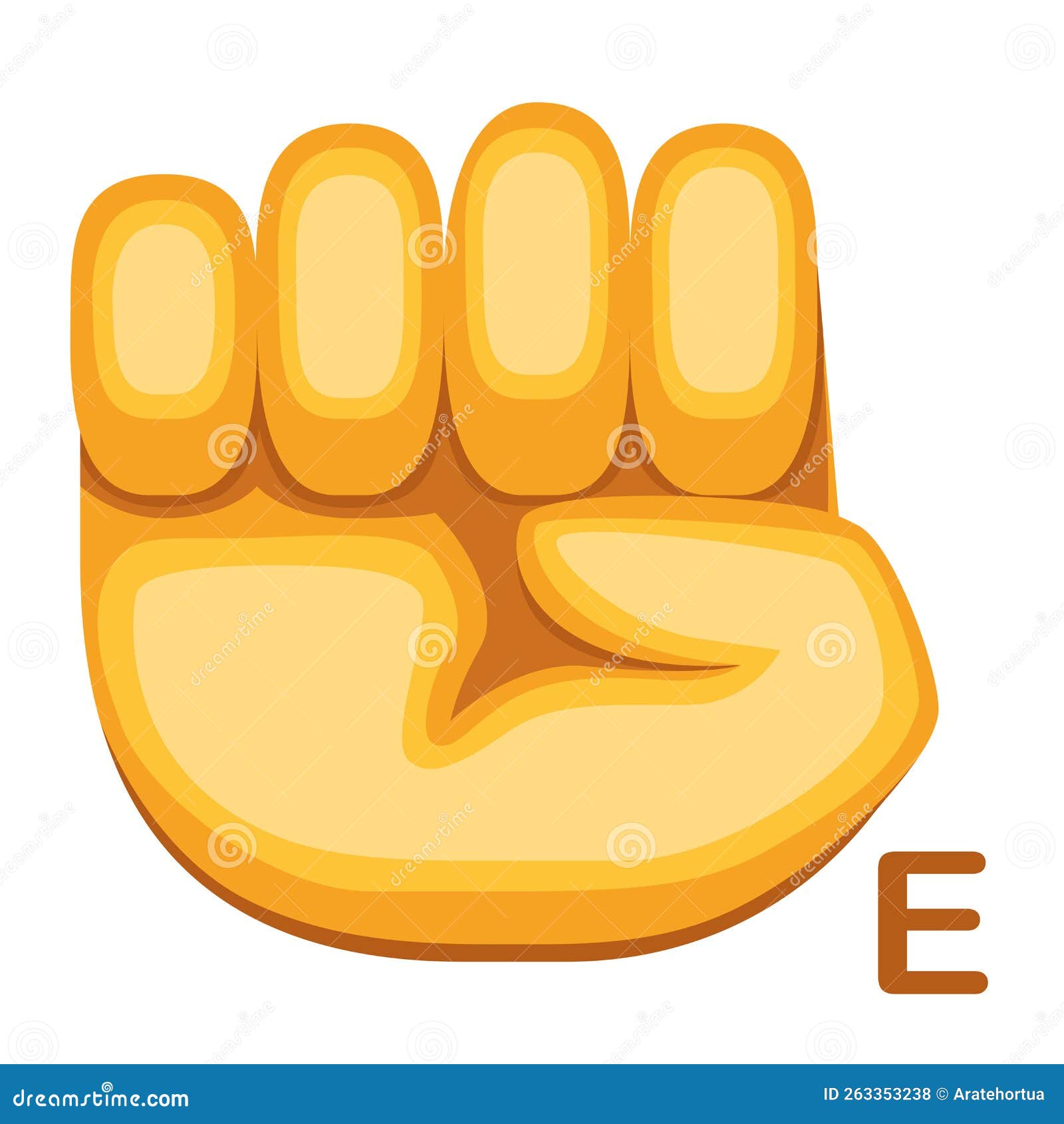 Vector Sign Language Icon Letter E Stock Vector - Illustration of deaf ...