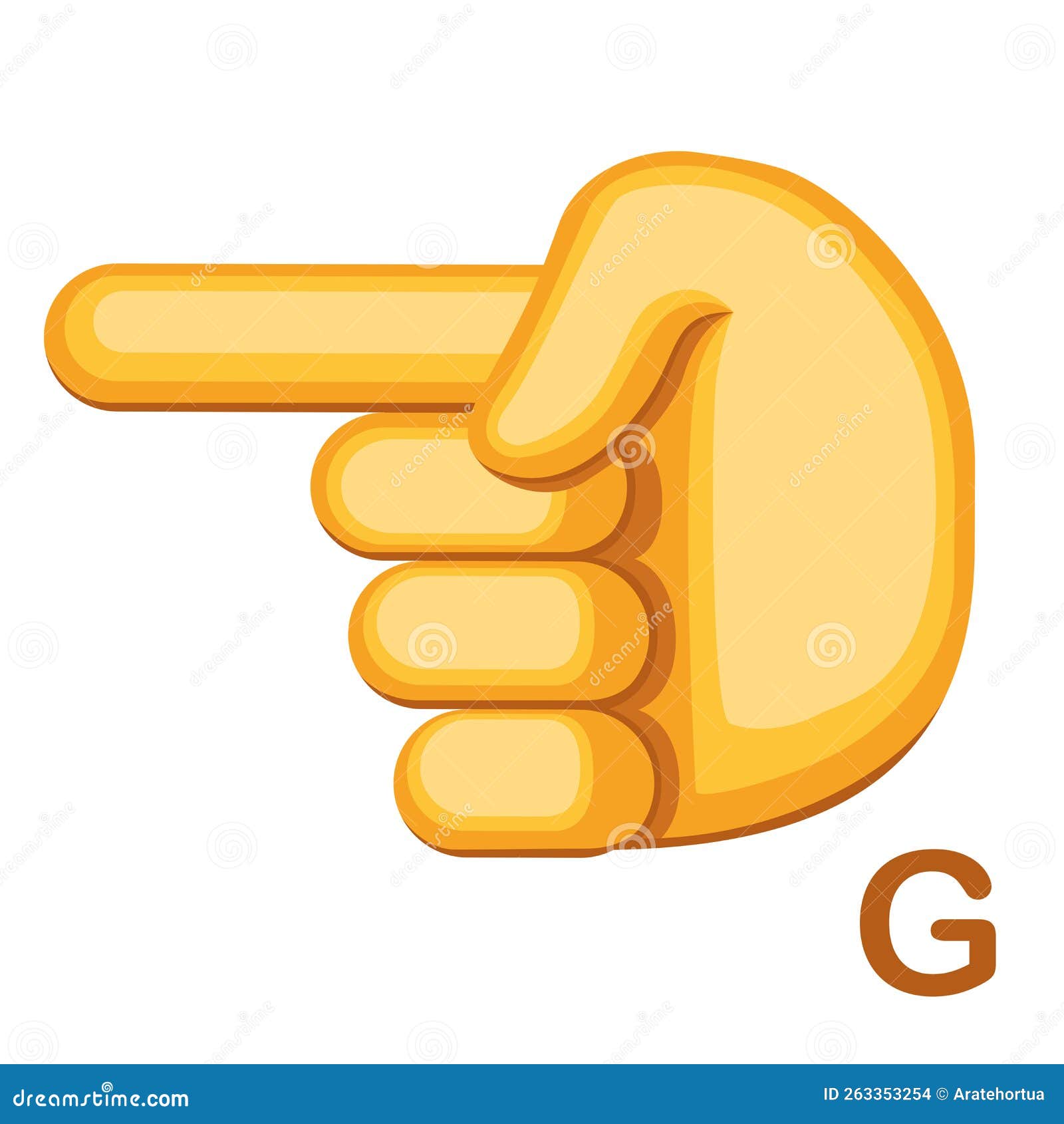 Vector Sign Language Icon Letter G Stock Vector - Illustration of ...