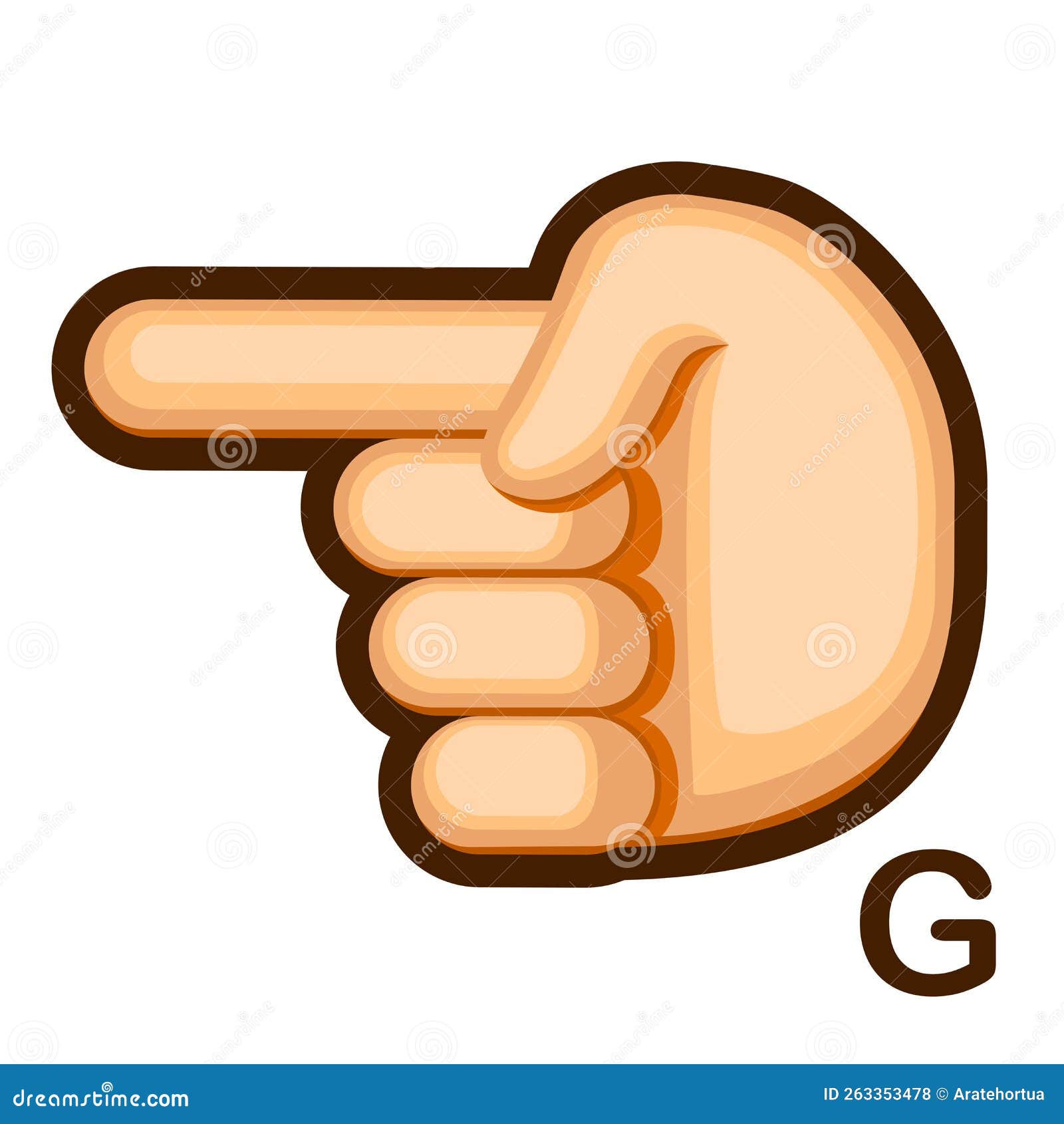 Vector Sign Language Icon Letter G Stock Vector - Illustration of ...