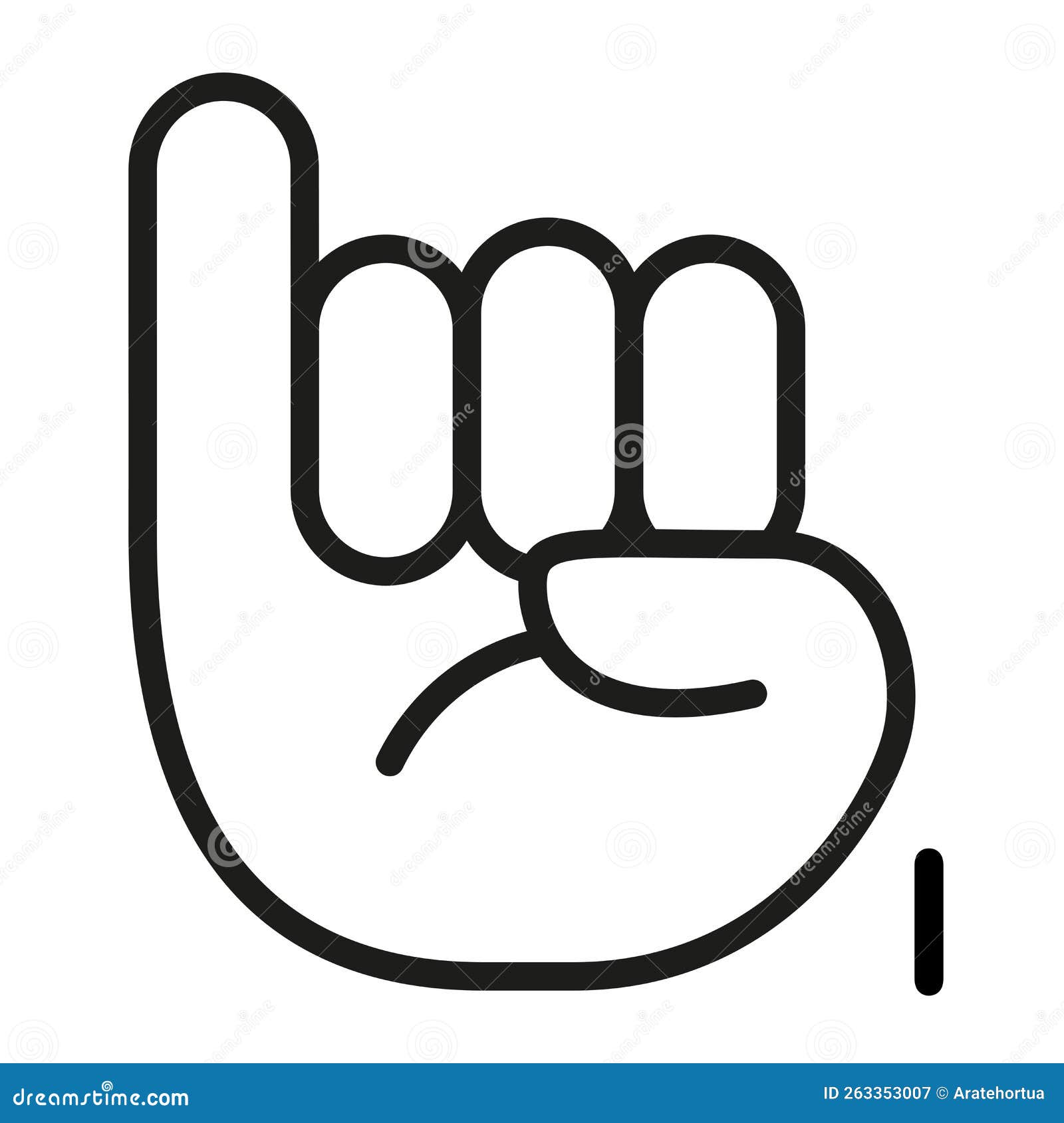 Vector Sign Language Icon Letter I Stock Vector - Illustration of ...