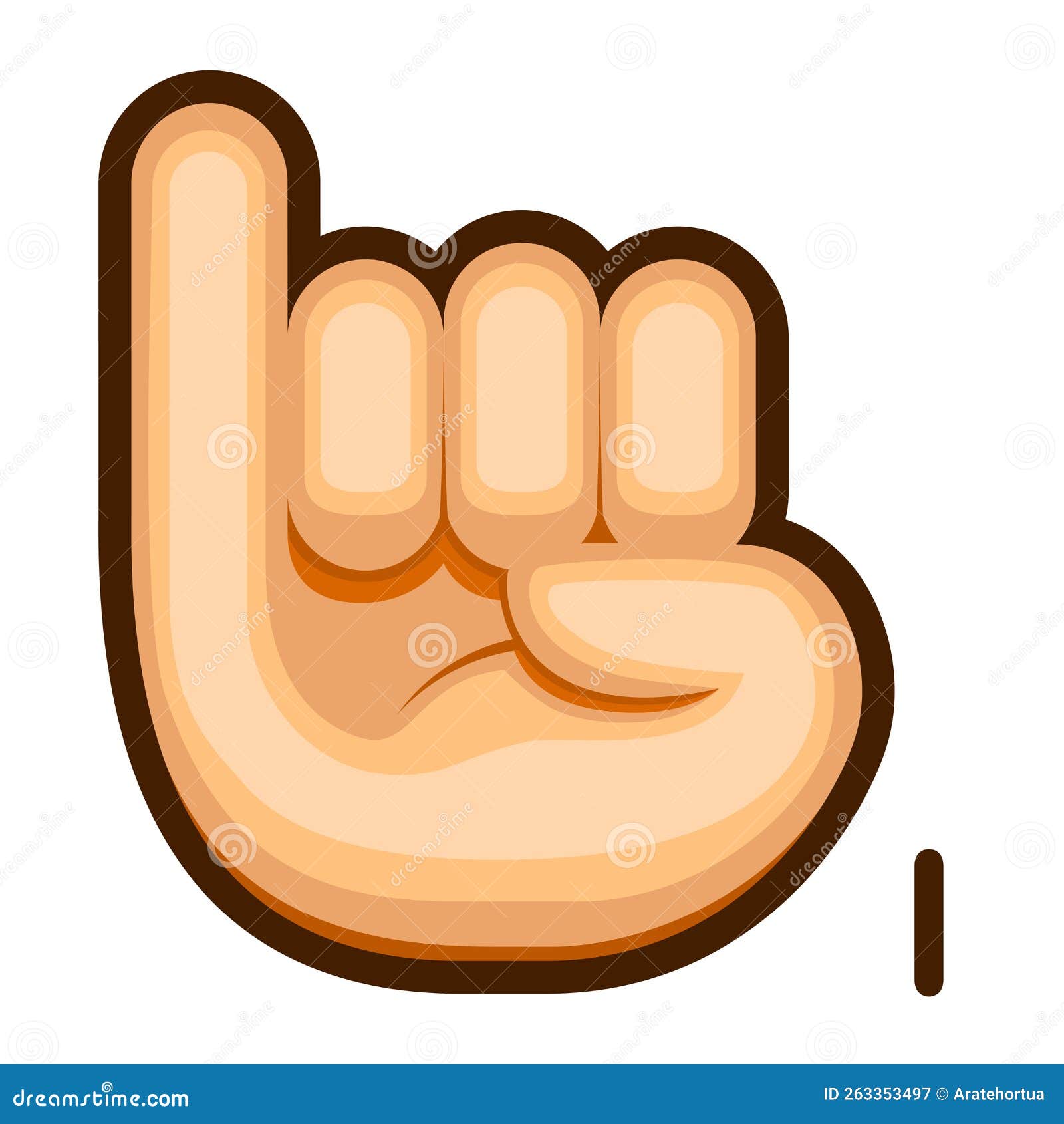 Vector Sign Language Icon Letter I Stock Vector - Illustration of ...