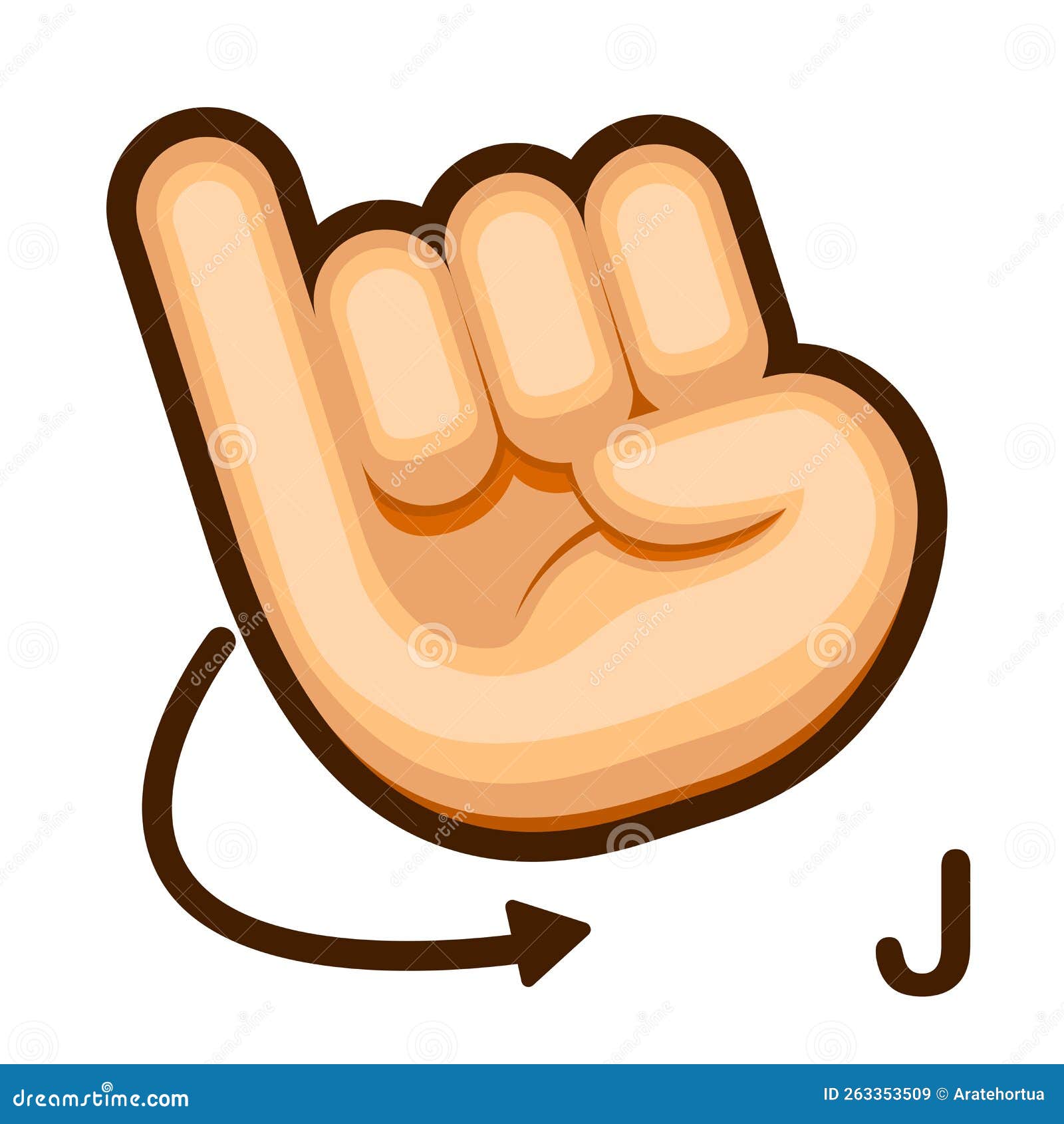 Vector Sign Language Icon Letter J Stock Vector - Illustration of ...
