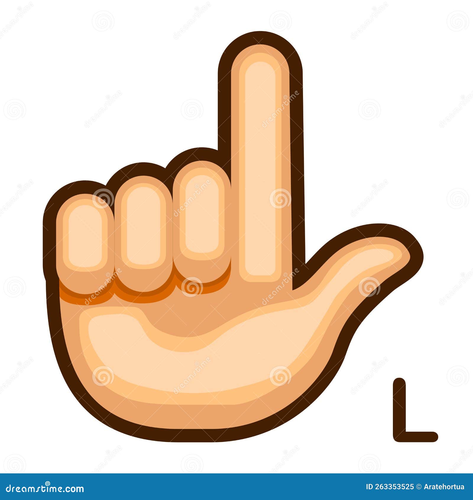 Vector Sign Language Icon Letter L Stock Vector - Illustration of ...