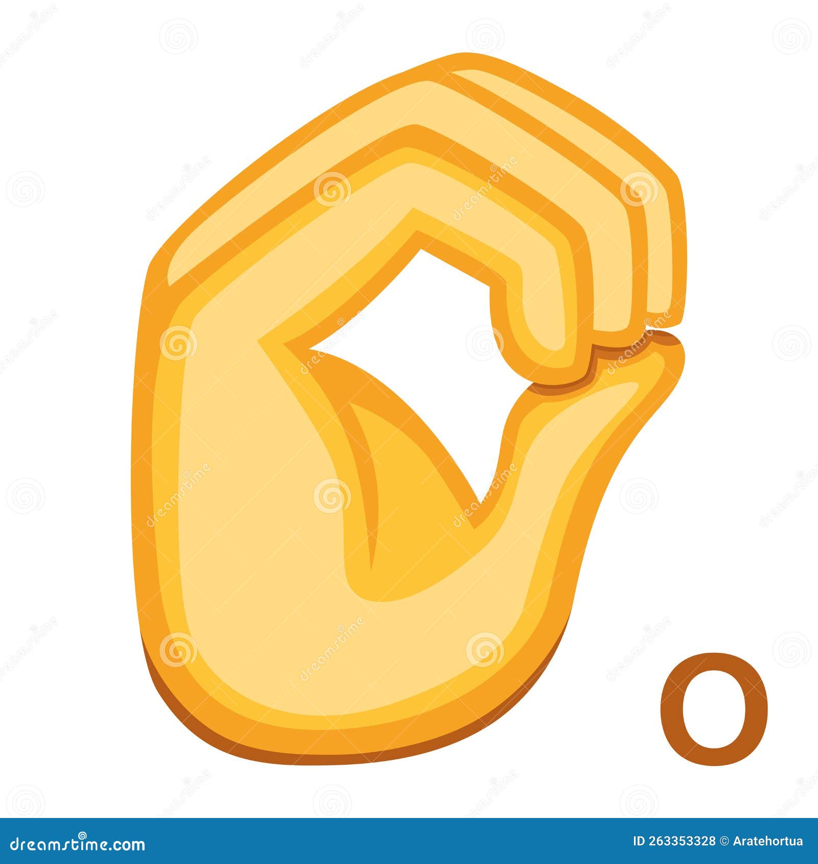 Vector Sign Language Icon Letter O Stock Vector - Illustration of ...