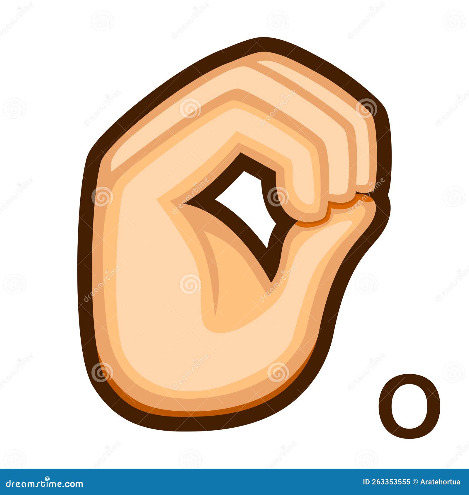 Vector Sign Language Icon Letter O Stock Vector - Illustration of icon ...
