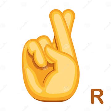 Vector Sign Language Icon Letter R Stock Vector - Illustration of ...