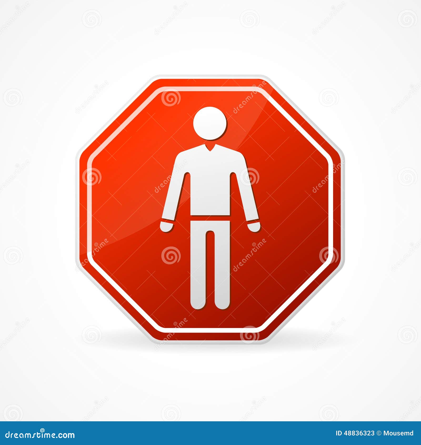 Vector Sign No Man on White Background Stock Vector - Illustration of ...