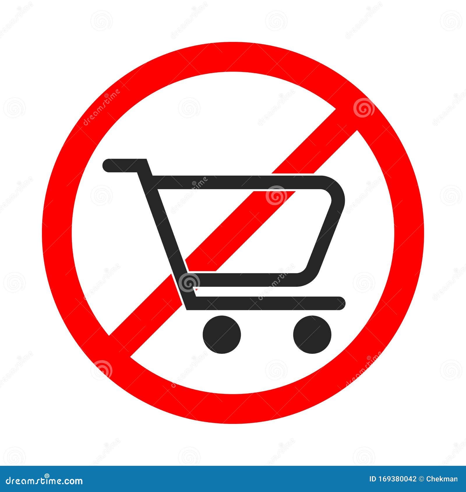 No Shopping Cart Sign on White Background Stock Illustration ... No Shopping Cart Sign on White Background Stock Illustration ...