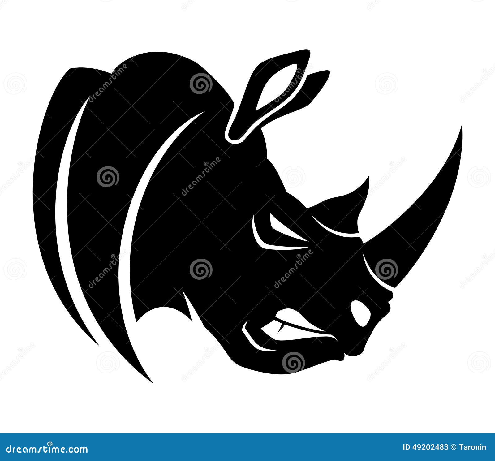 Vector Sign. Rhinoceros. | CartoonDealer.com #49202483