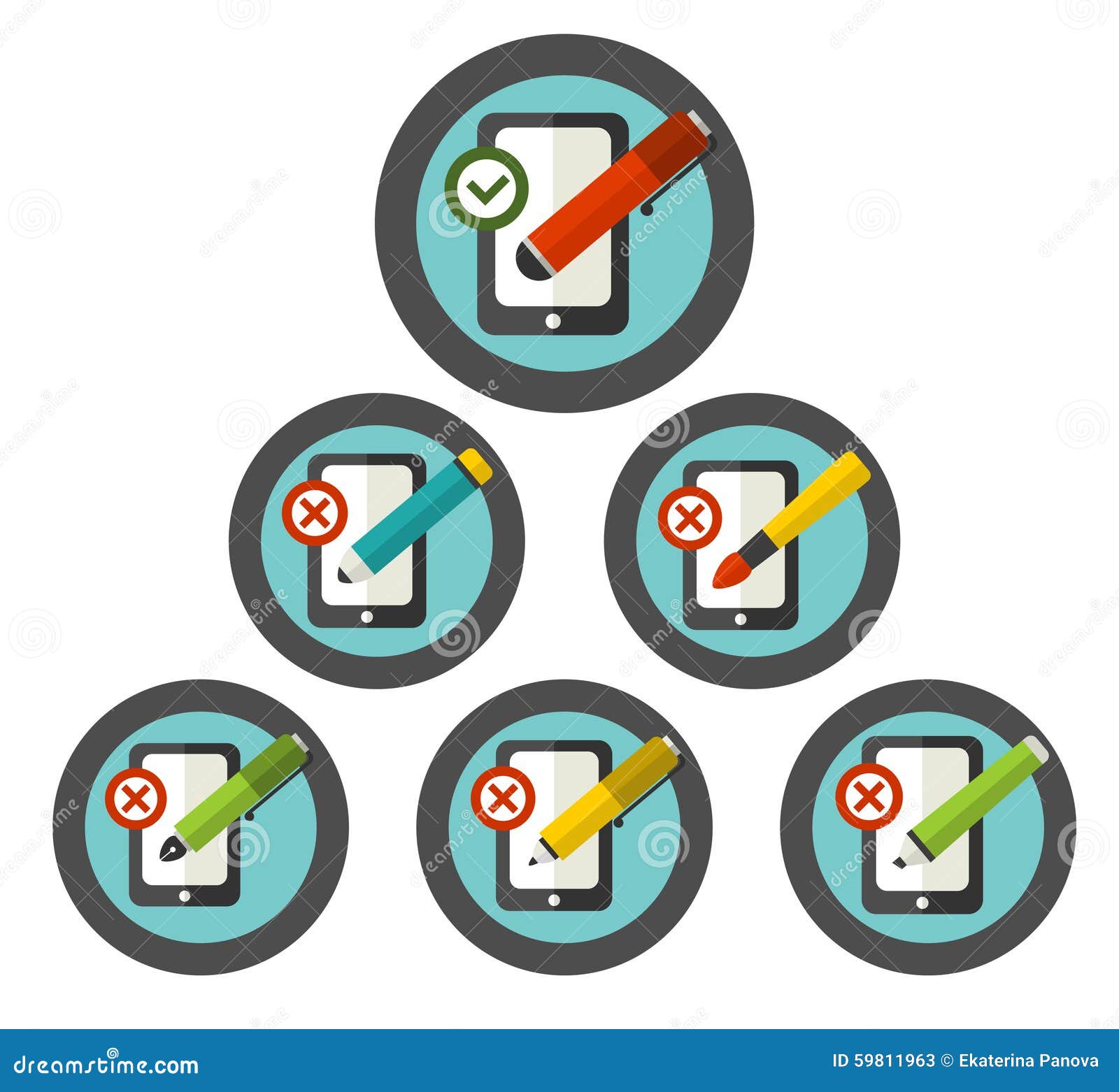 Vector Sign of Right and Wrong Using of Writing Stock Vector ...