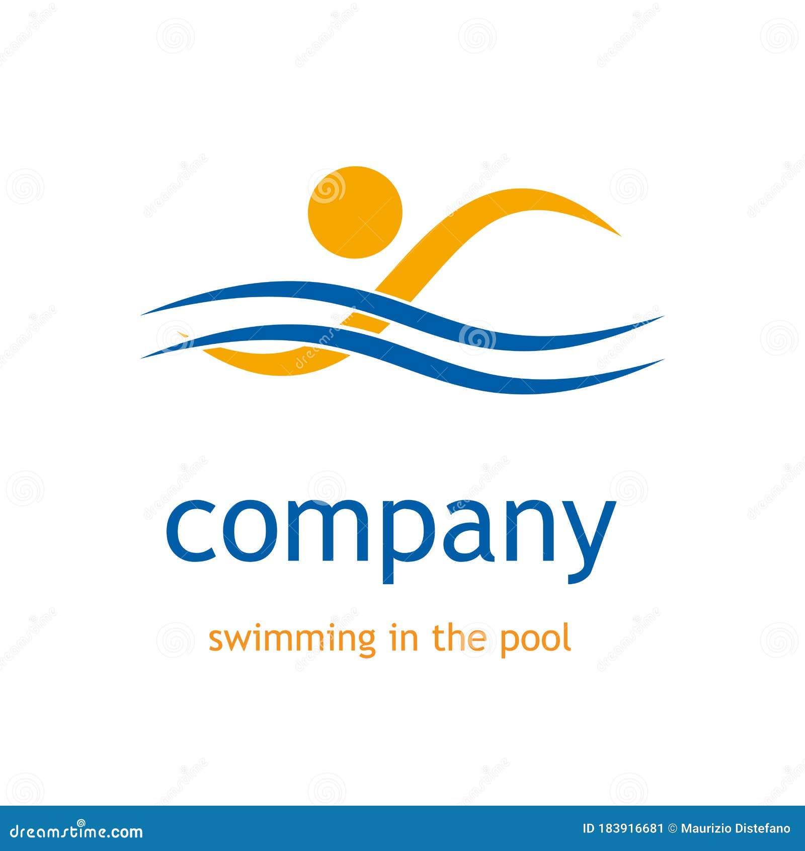 Vector Sign Swimming in the Pool Stock Illustration - Illustration of ...
