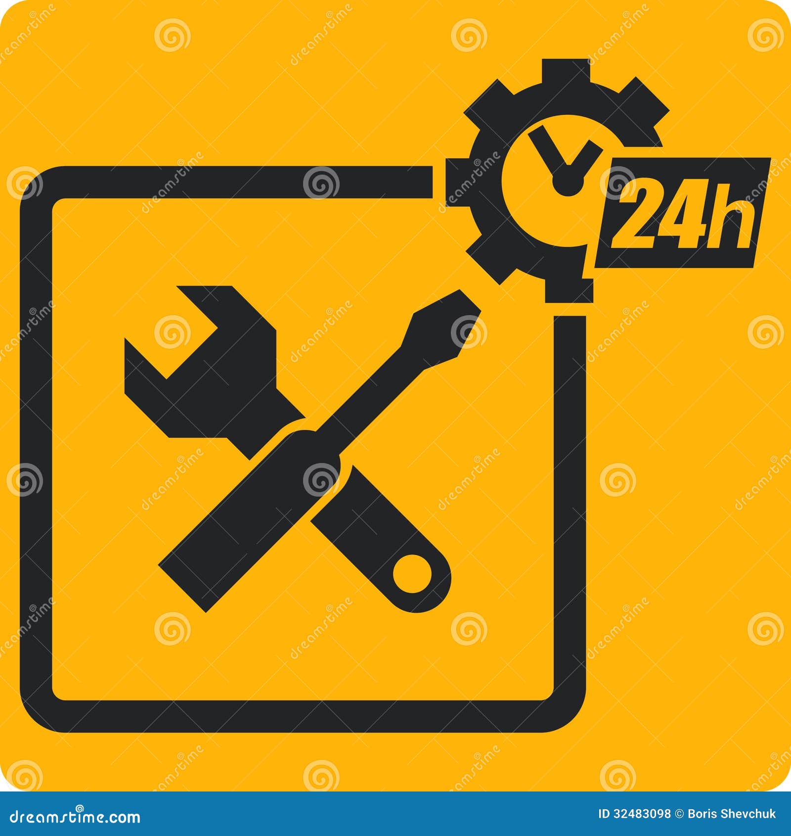Vector sign with tools. stock vector. Illustration of industry - 32483098