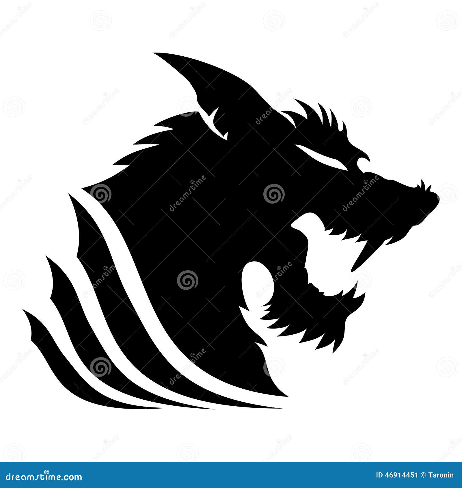 Vector sign. Werewolf. stock vector. Illustration of pattern - 46914451