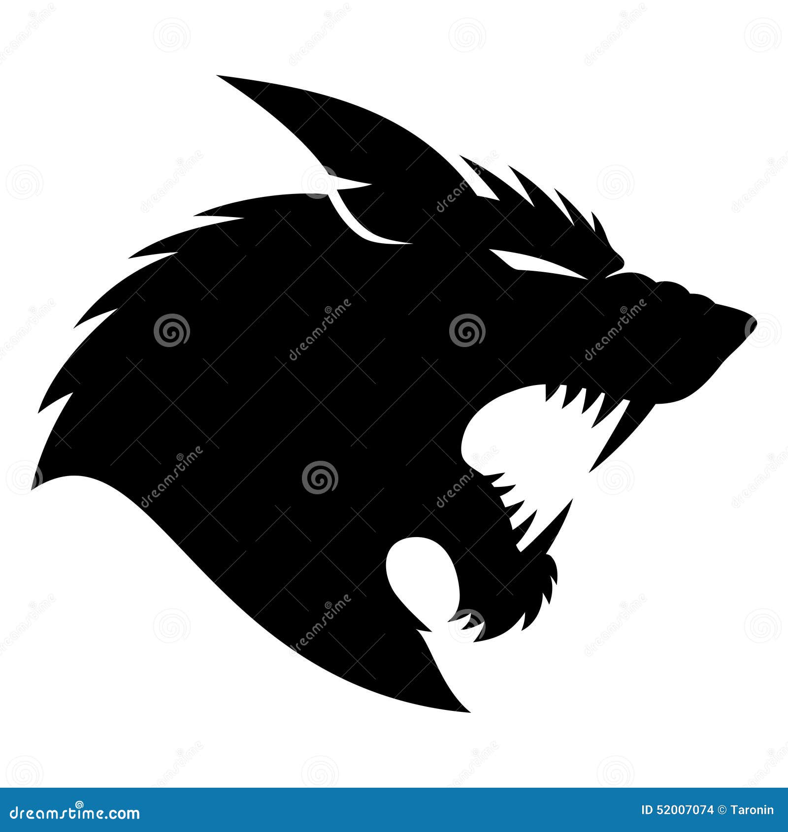 Vector sign. Werewolf. stock vector. Illustration of sketch - 52007074