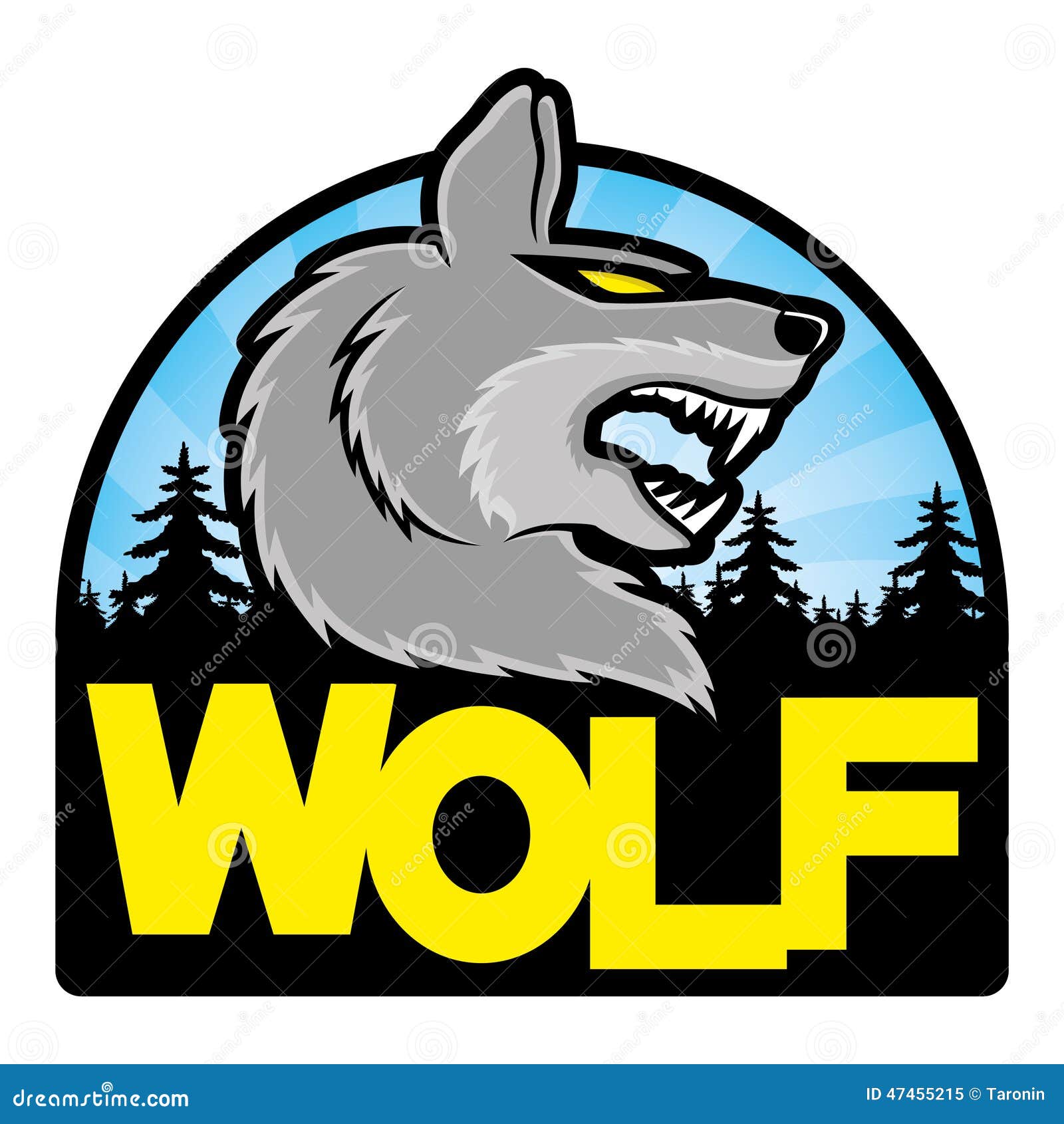 Vector sign. Wolf. stock vector. Illustration of fantasy - 47455215