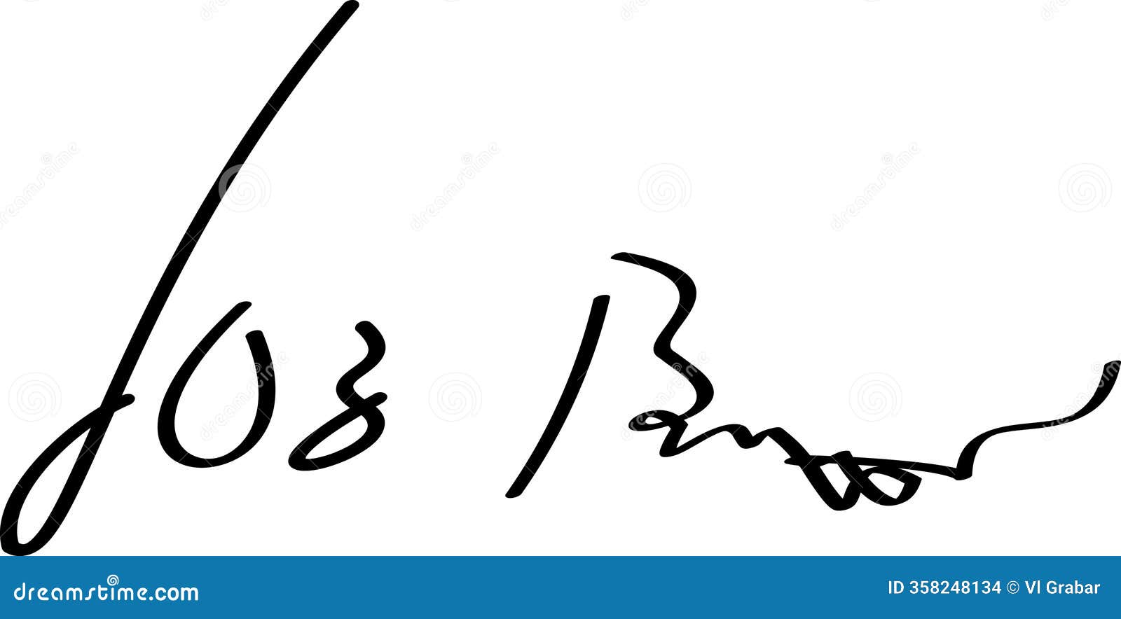 Vector Signature. Autograph Hand Drawn. Scrawl Signature. Handwritten ...