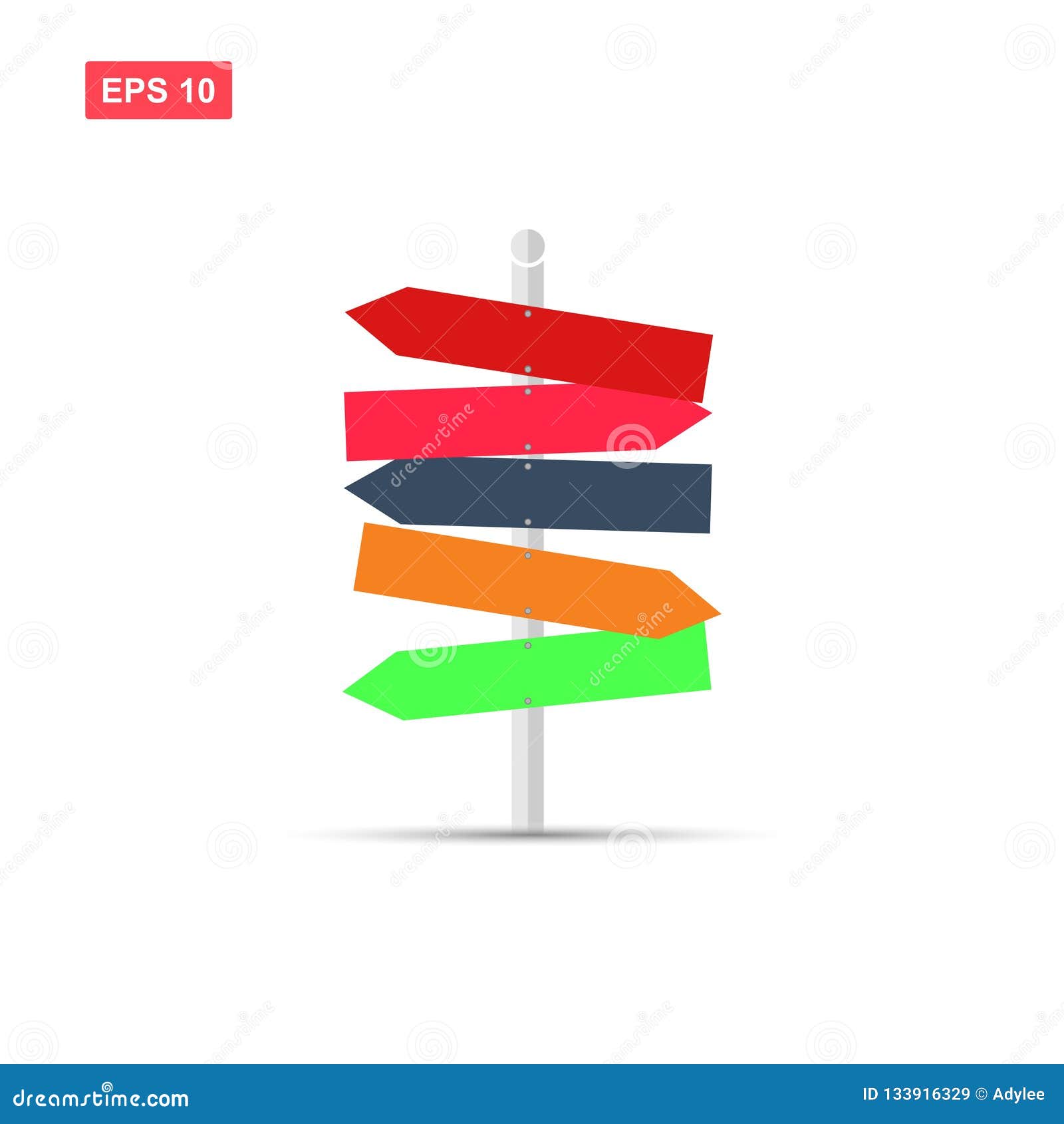 Vector Signpost with Any Direction Stock Vector - Illustration of ...