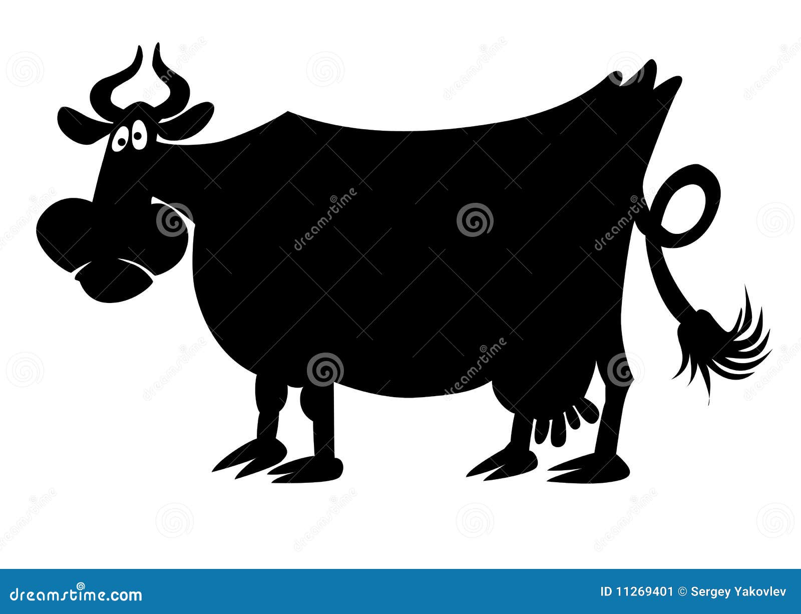 Vector silhouet van de koe vector illustratie. Illustration of groep ...