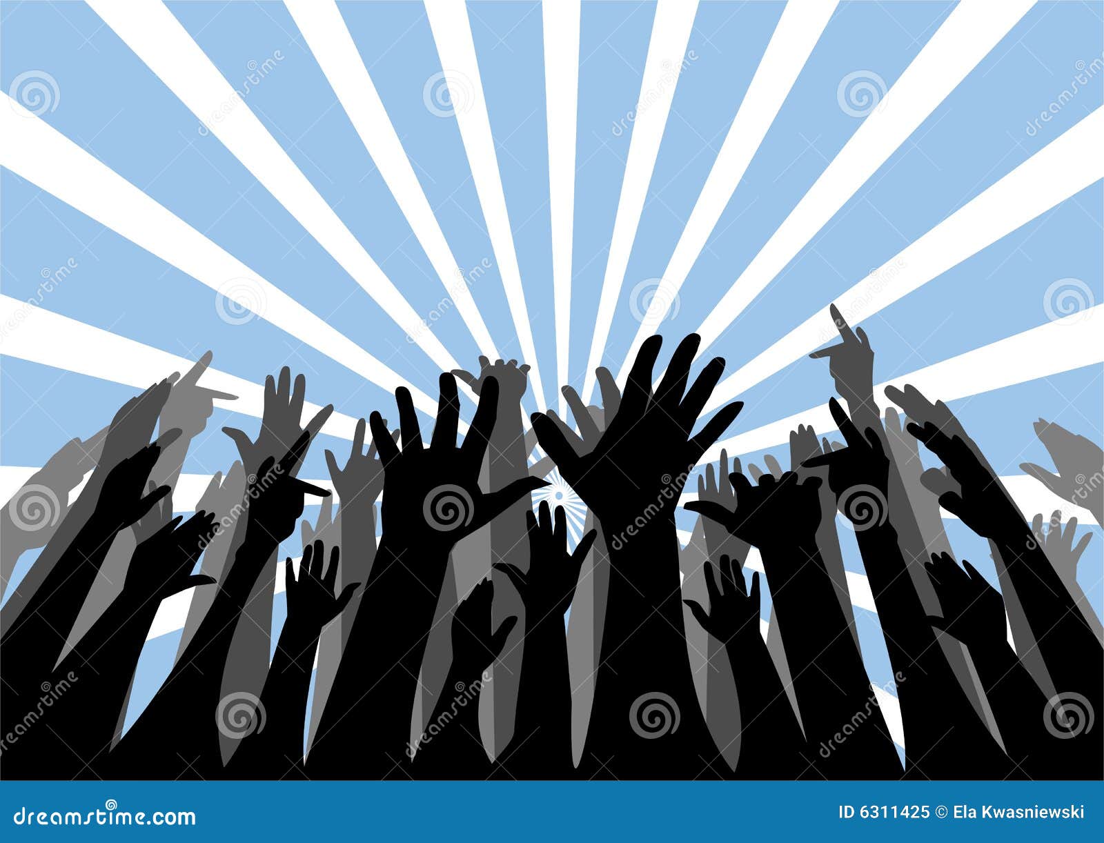 Vector Silhouet Van Een Publiek Vector Illustratie - Illustration of ...