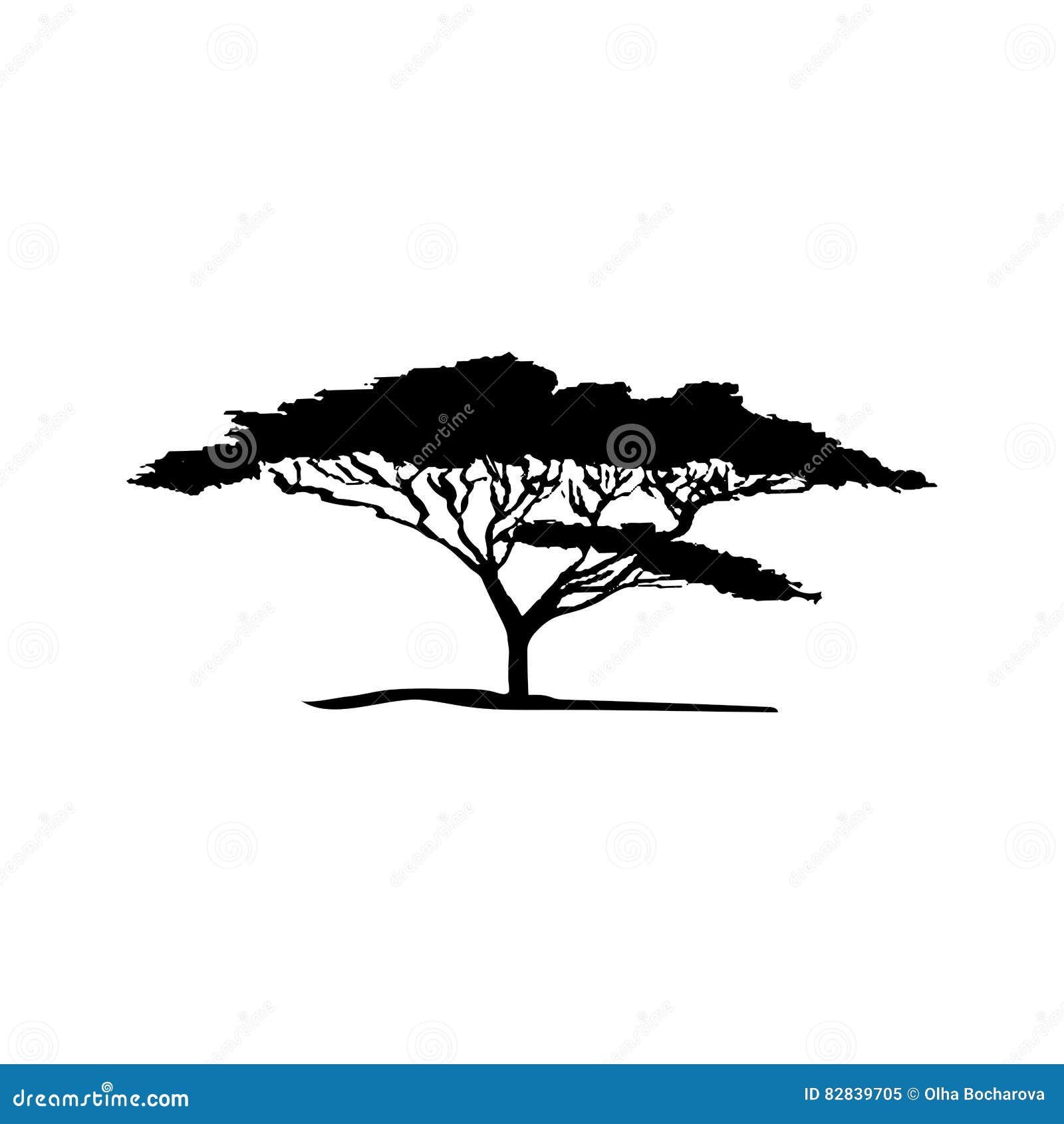 Vector Silhouette of Acacia Tree Stock Vector - Illustration of vector ... Vector Silhouette of Acacia Tree Stock Vector - Illustration of vector ...