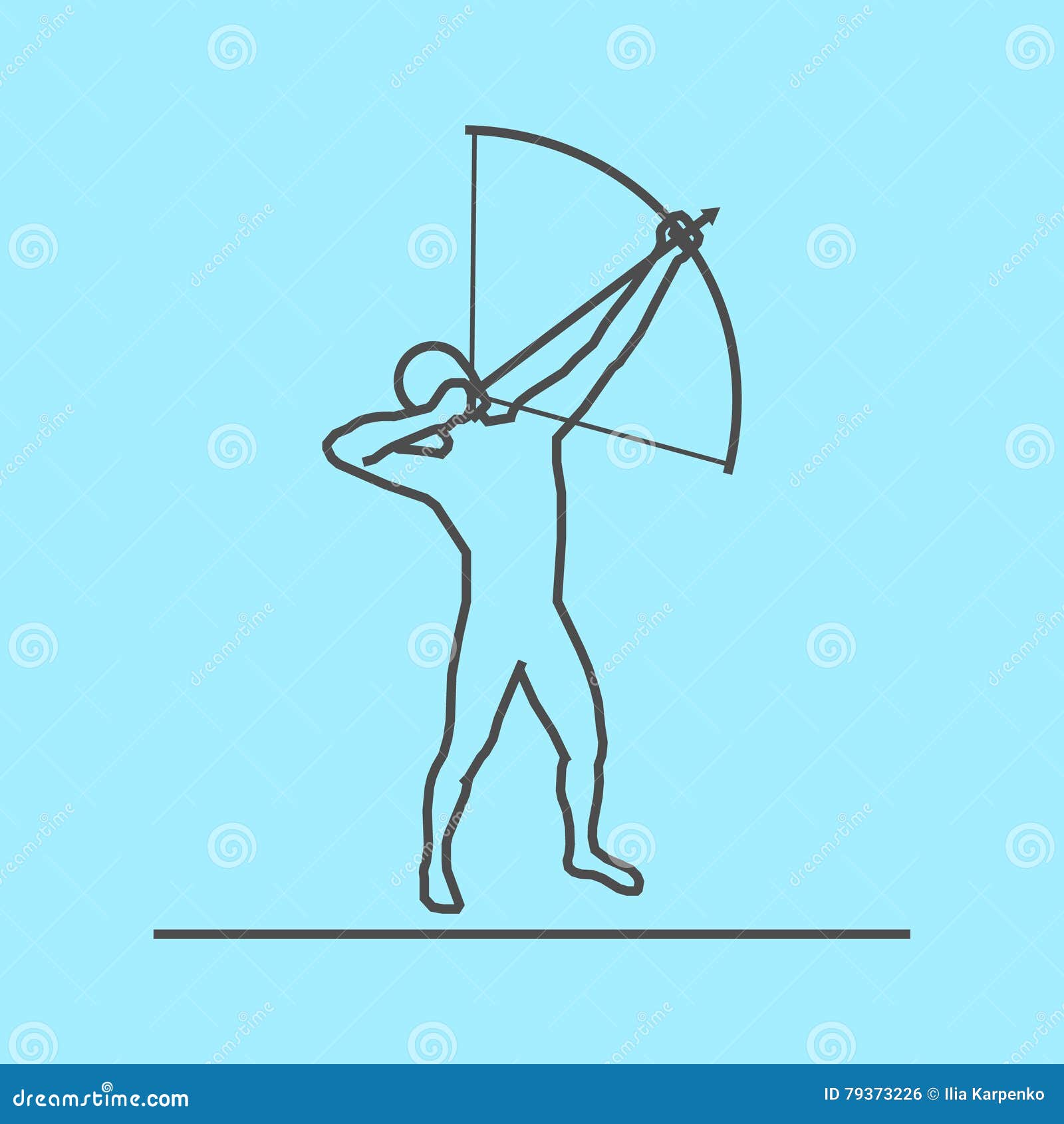 Vector Silhouette of Archer Stock Illustration - Illustration of icon ...