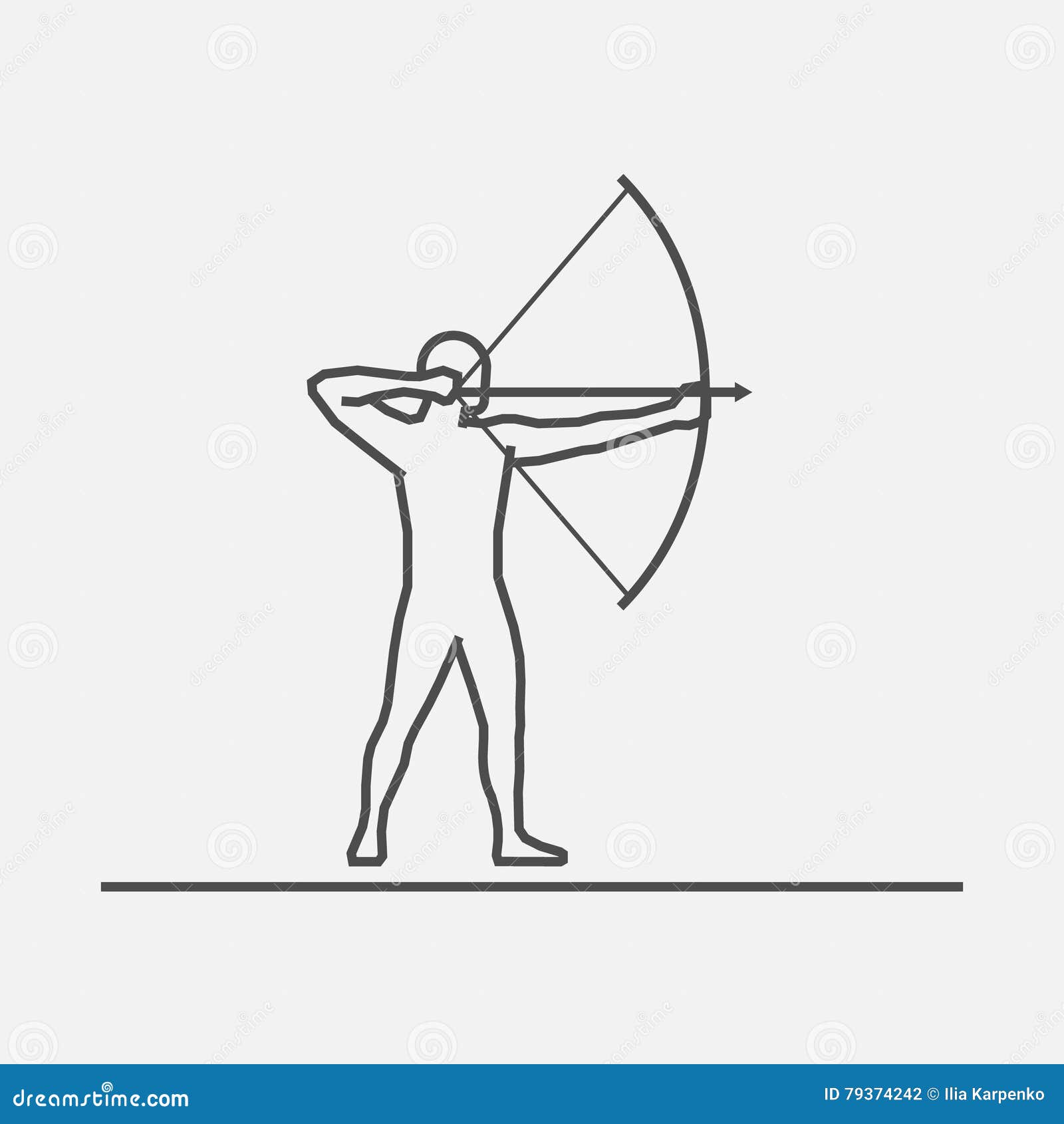 Vector Silhouette of Archer Stock Illustration - Illustration of ...