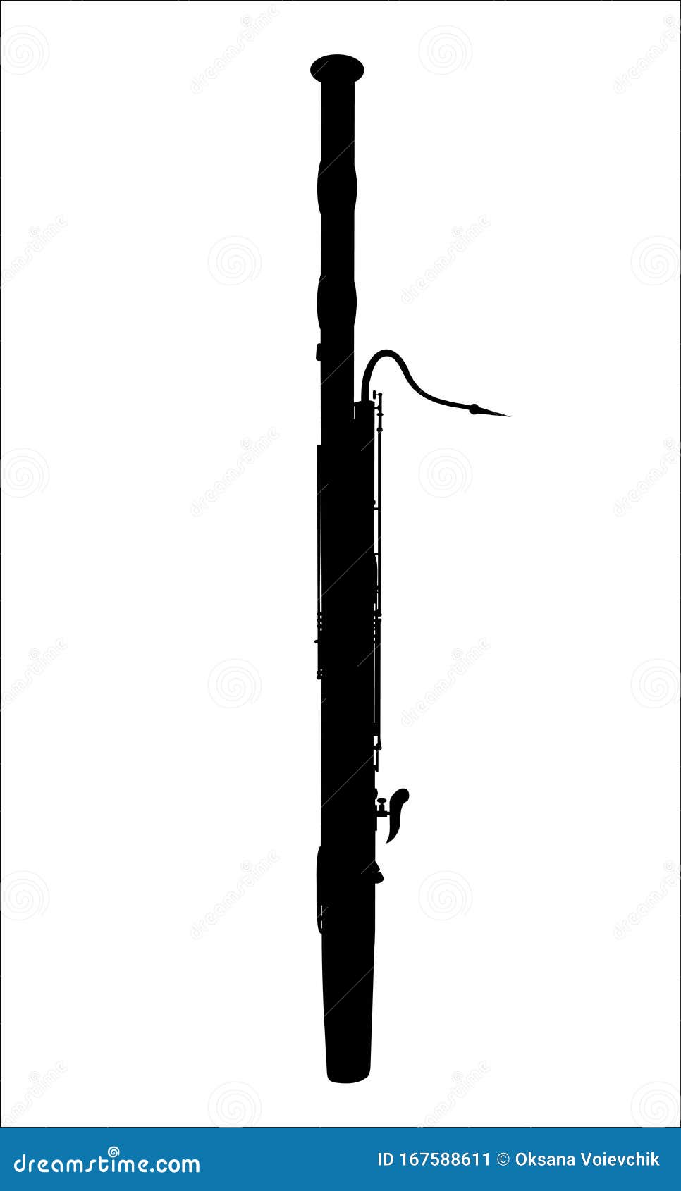 Vector Silhouette of a Bassoon Stock Vector - Illustration of band ...