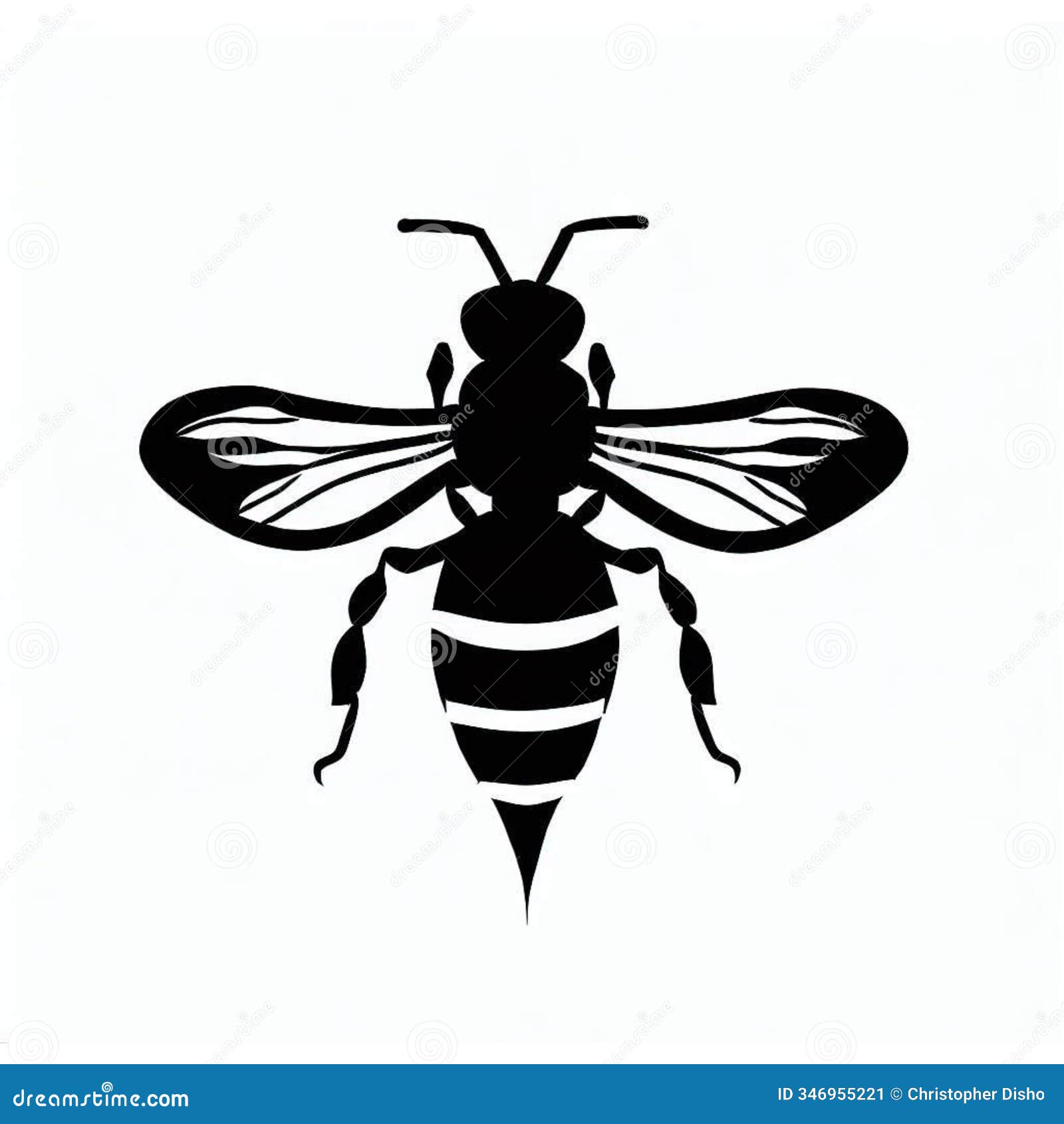 Vector Silhouette of Bee, Busy Bee Graphic for Nature and Pollination ...