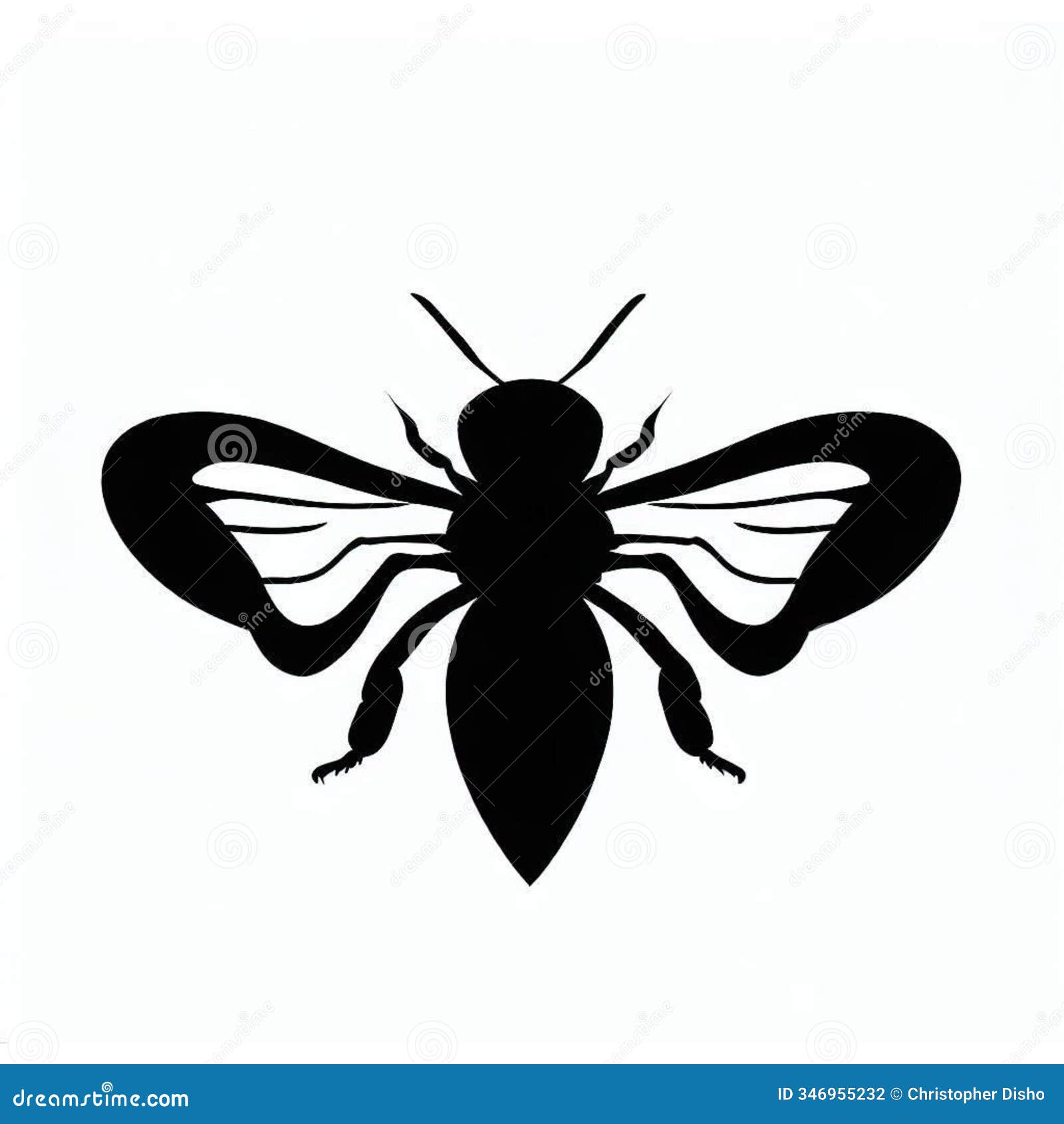 Vector Silhouette of Bee, Busy Bee Graphic for Nature and Pollination ...
