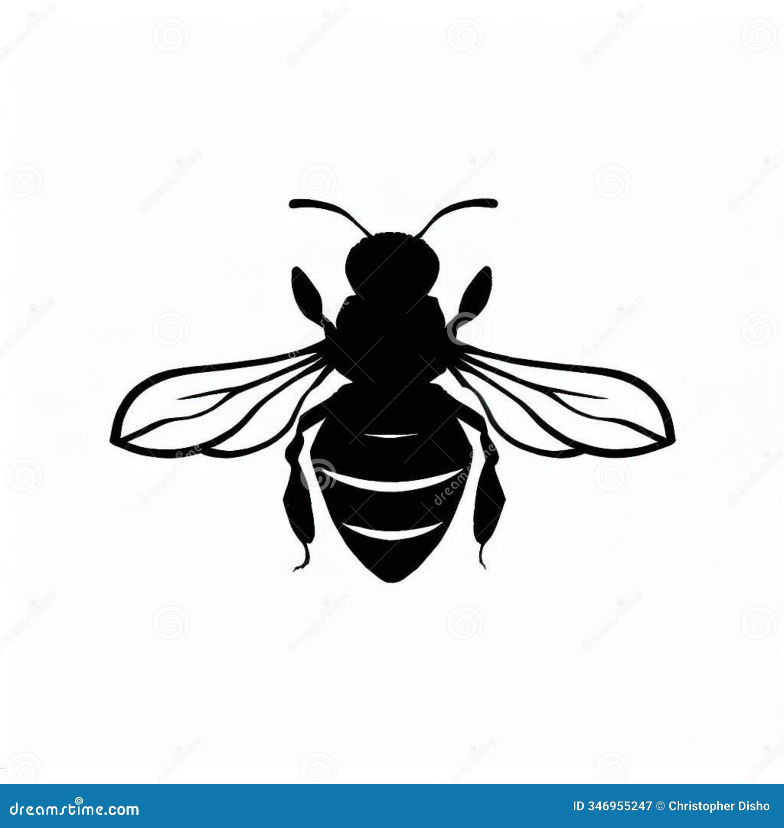 Vector Silhouette of Bee, Busy Bee Graphic for Nature and Pollination ...