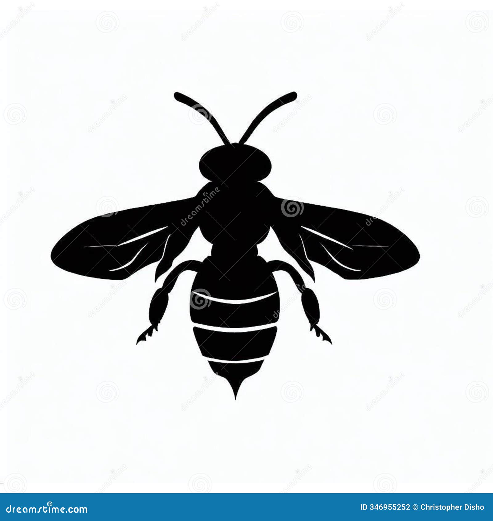 Vector Silhouette of Bee, Busy Bee Graphic for Nature and Pollination ...
