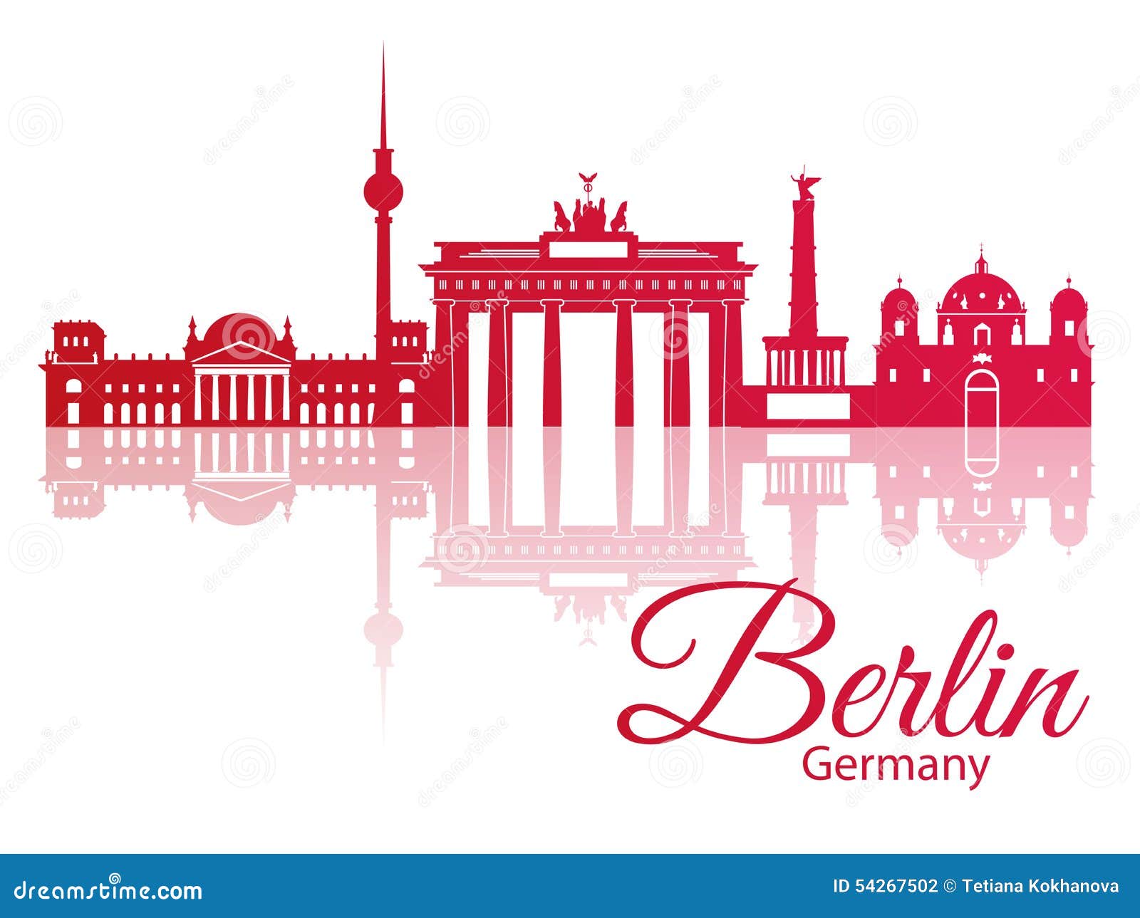 Berlin Germany City Skyline Vector Silhouette | CartoonDealer.com ...
