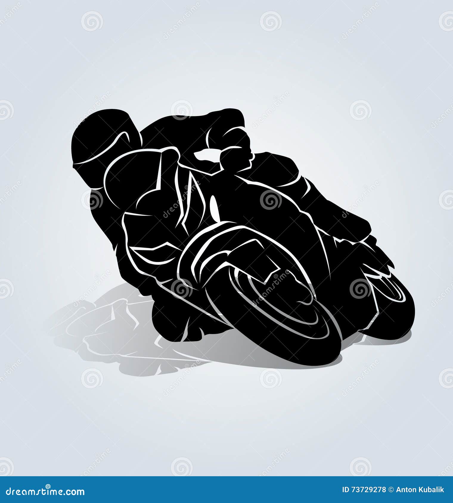 Vector silhouette of biker stock vector. Illustration of sport - 73729278