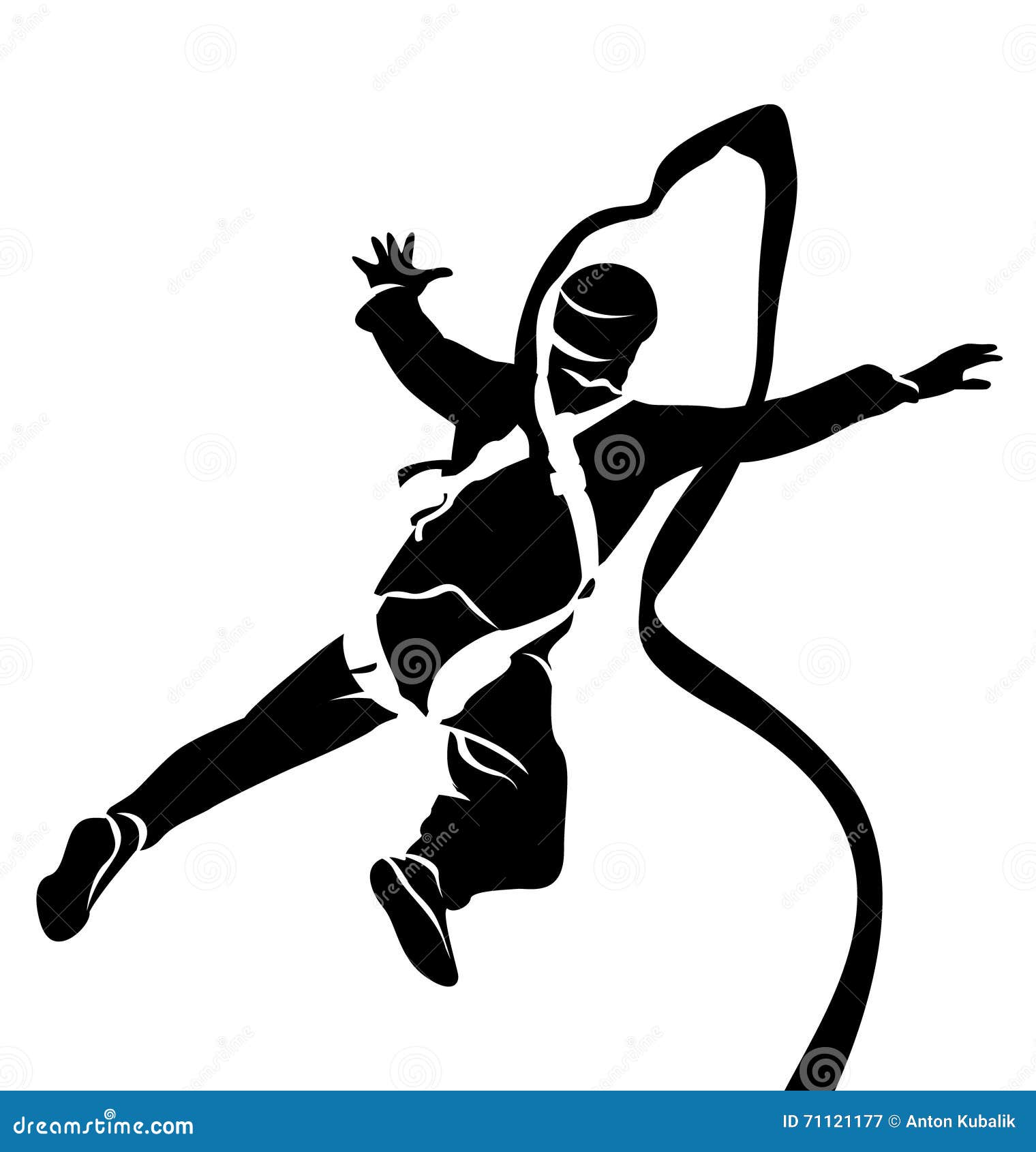 Vector Silhouette of Bungee Jumper Stock Vector - Illustration of ...