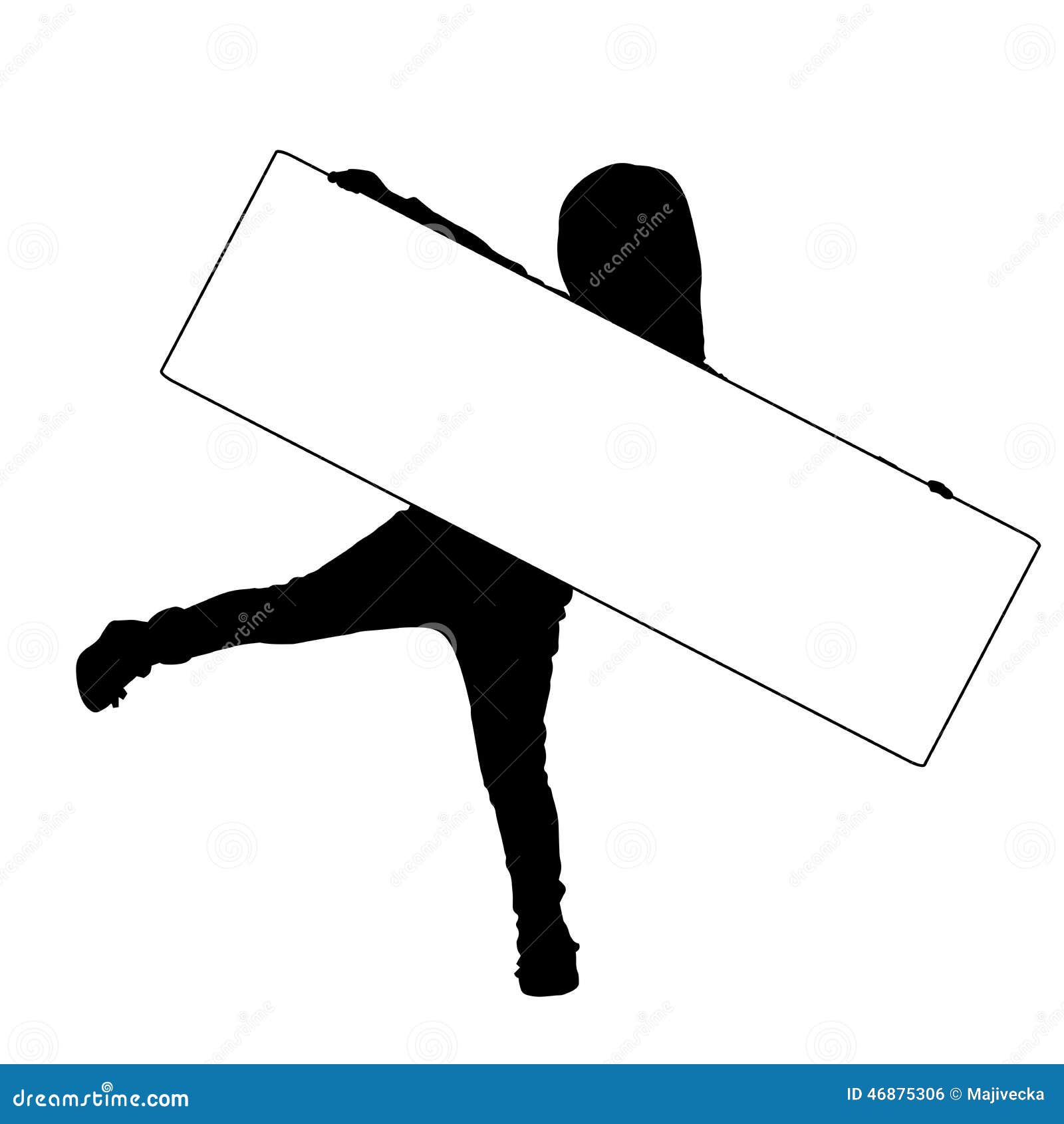 Vector Silhouette of a Child. Stock Vector - Illustration of children ...