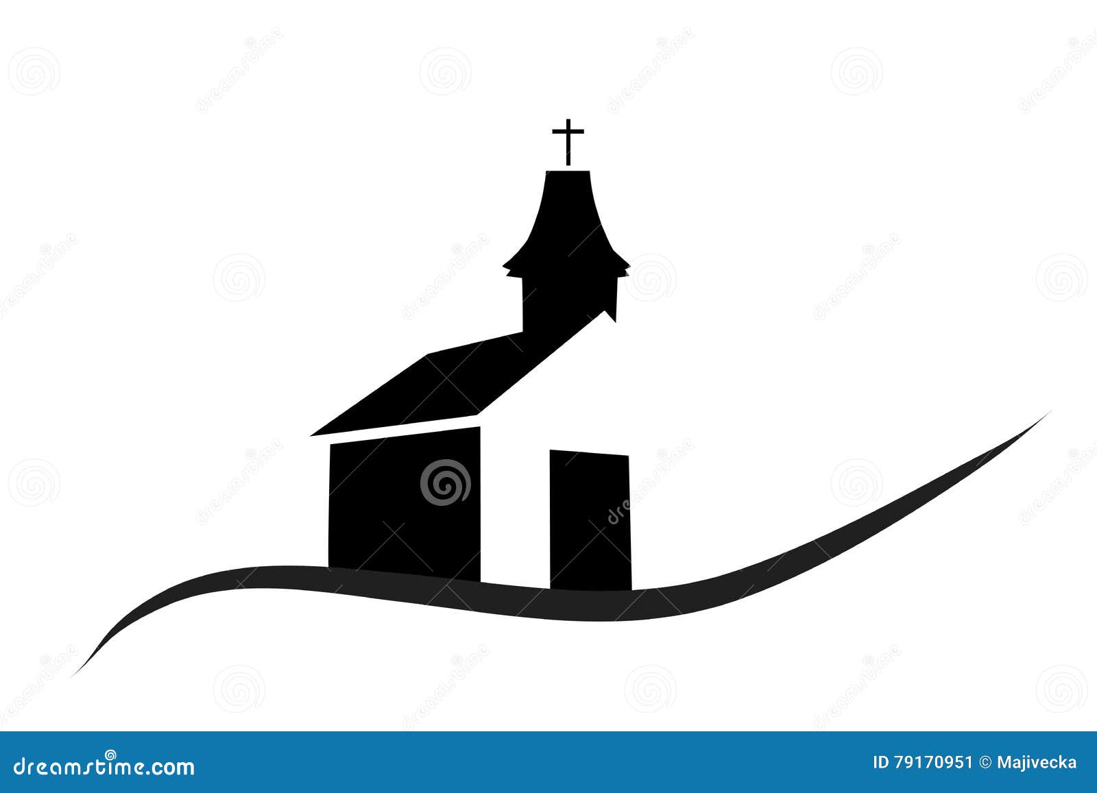 Church, Red Silhouette, Isolated Vector Icon | CartoonDealer.com #231806336