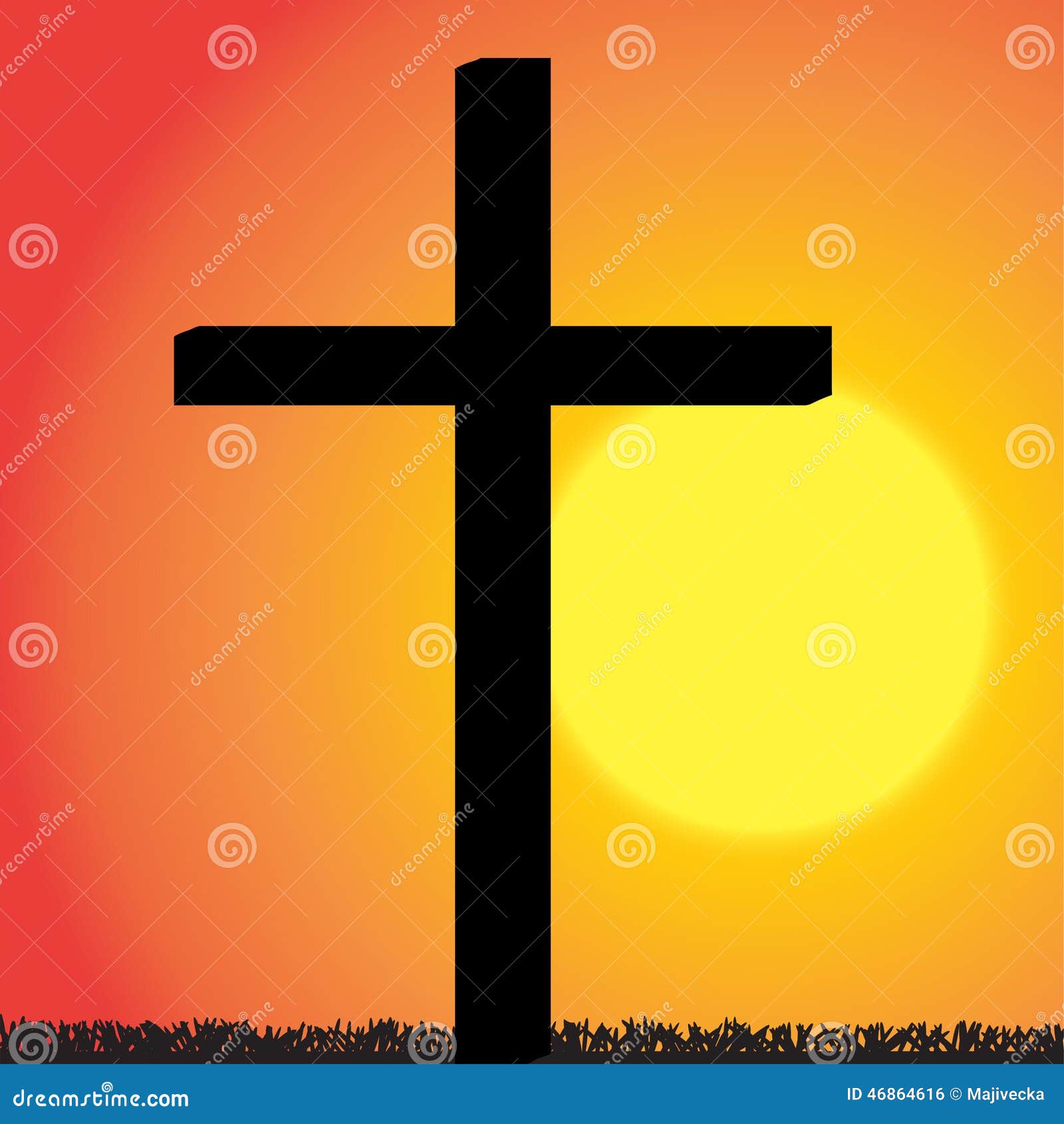 Vector Silhouette of the Cross. Stock Vector - Illustration of ...