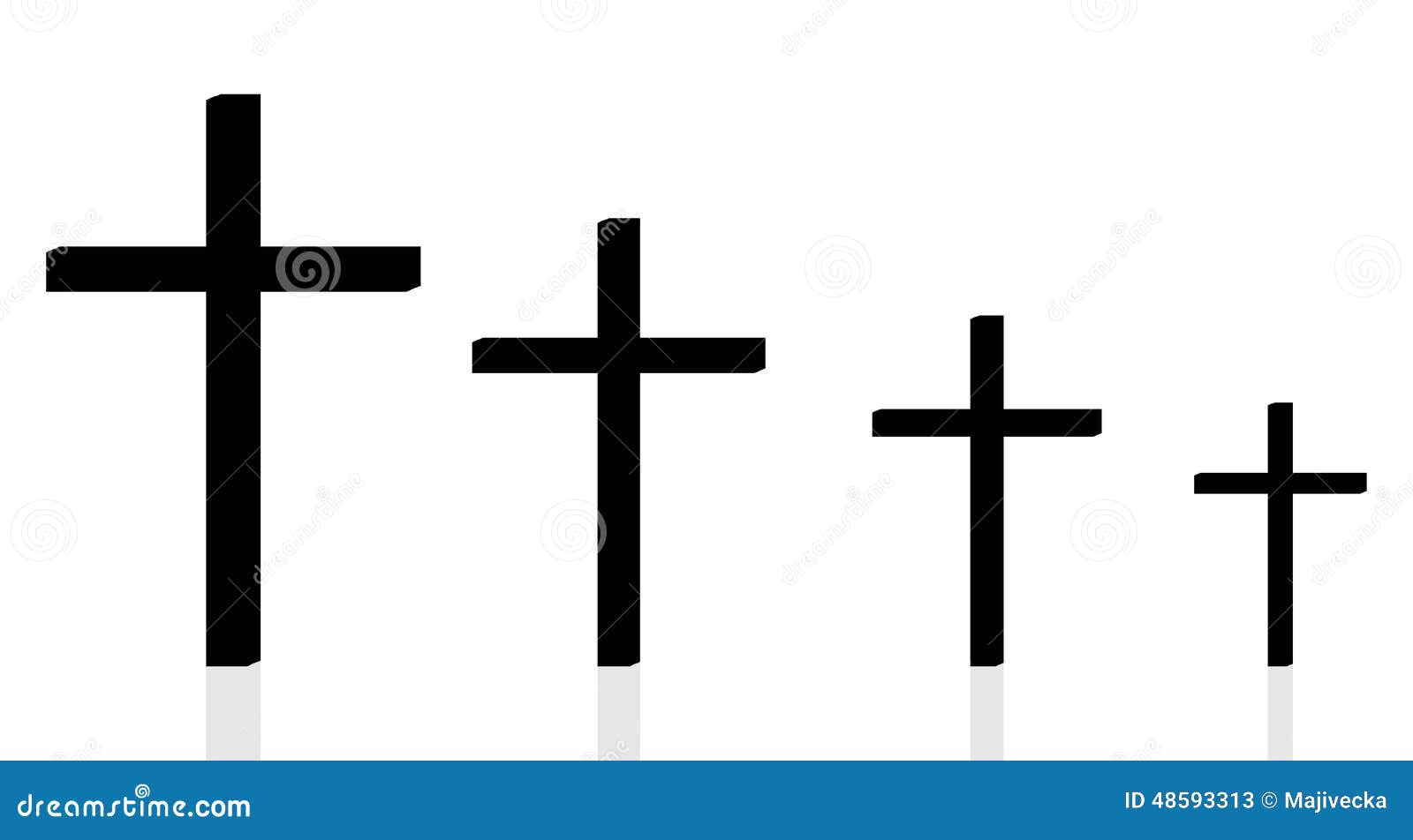 Vector Silhouette of a Cross. Stock Vector - Illustration of graphic ...