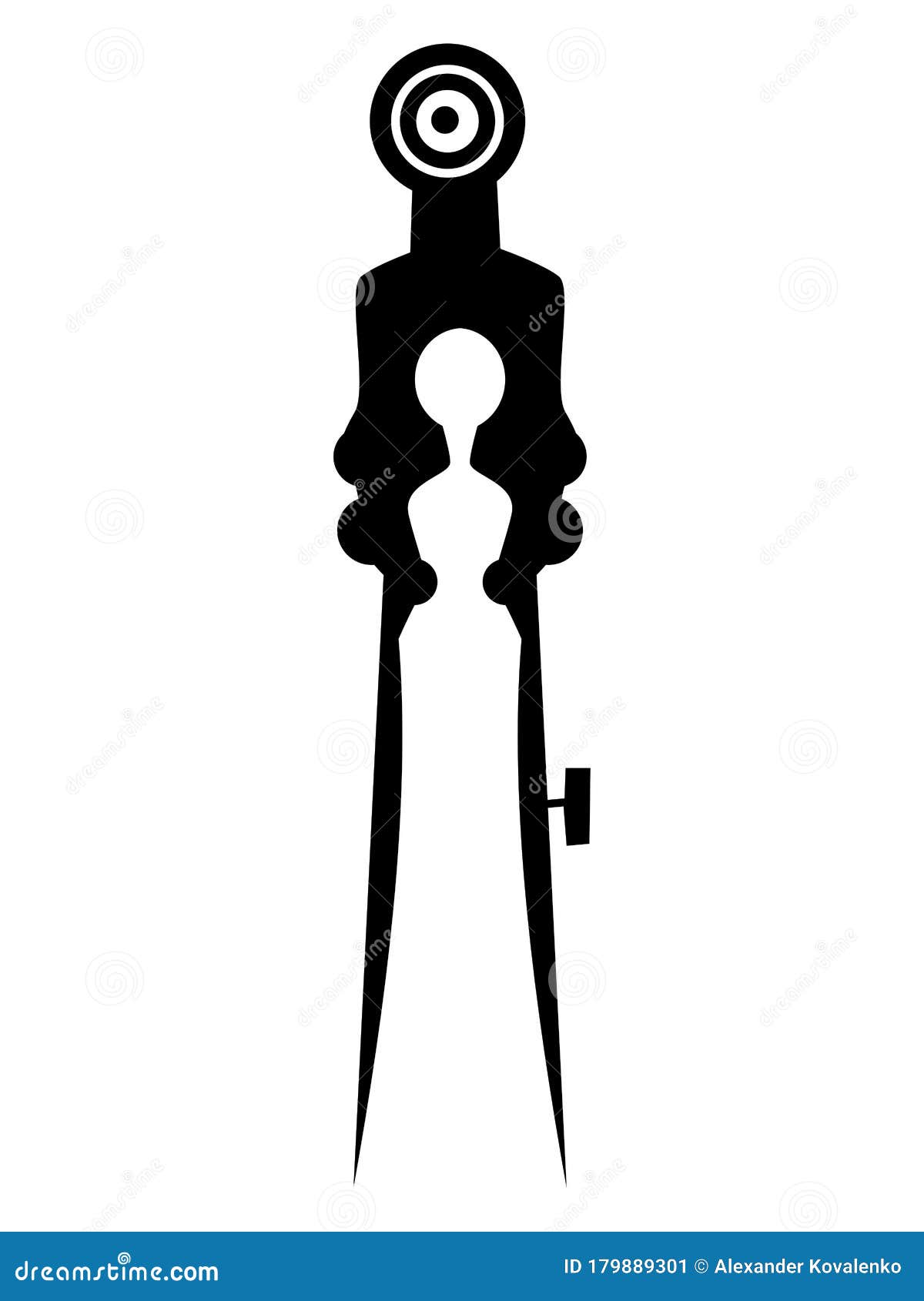 Drawing Compasses With Ruler Vector Illustration | CartoonDealer.com ...