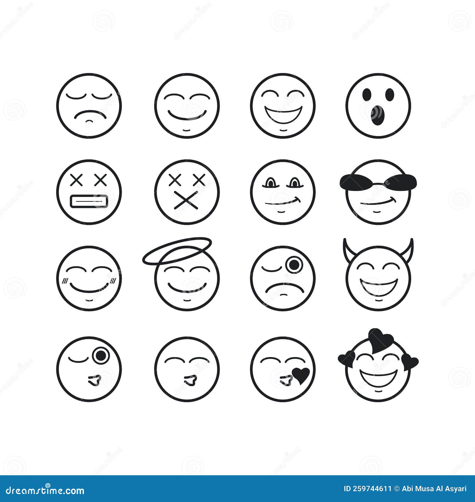 Vector Silhouette of Feeling Emotions Stock Vector - Illustration of ...