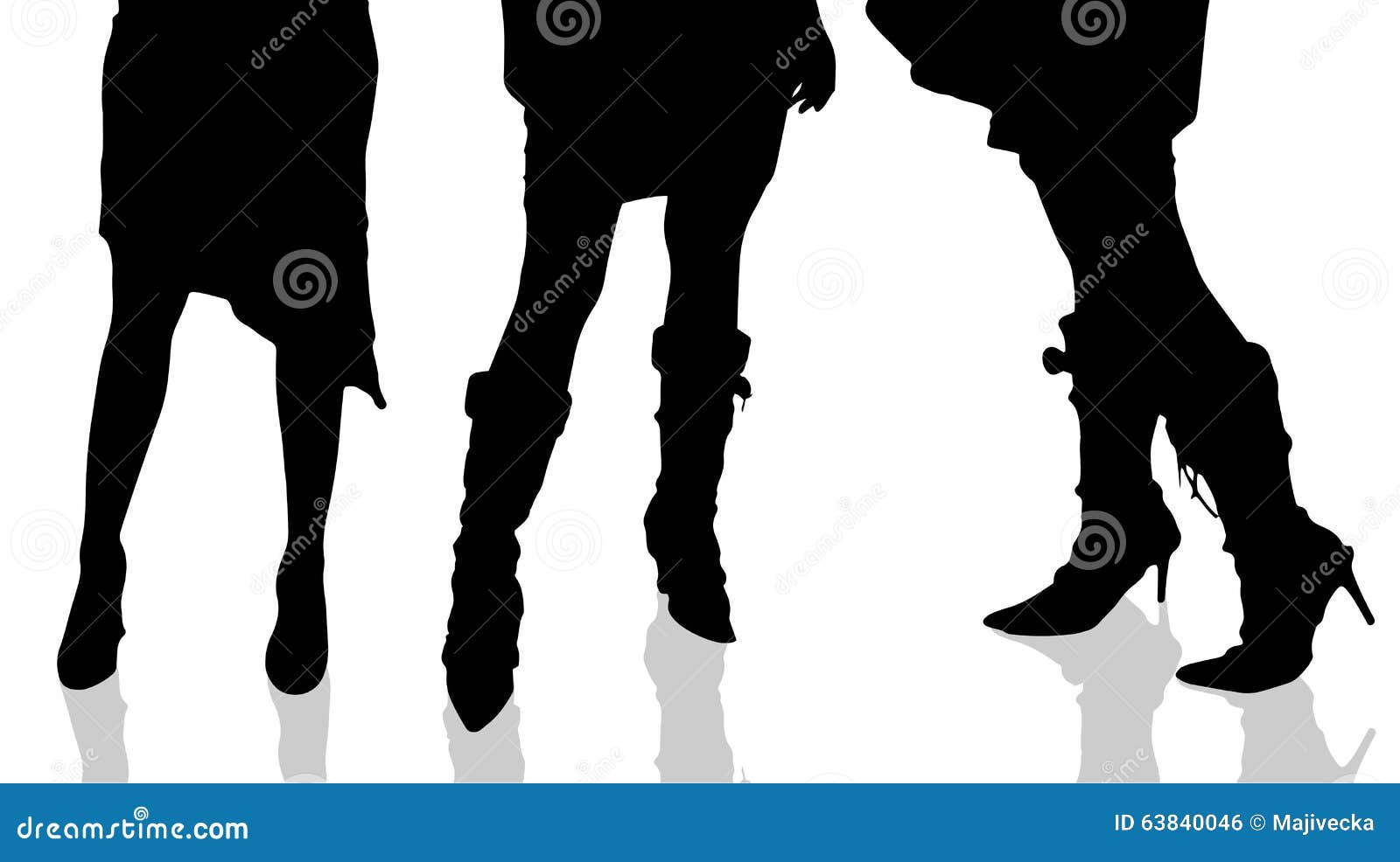 Vector Silhouette of Female Feet. Stock Vector - Illustration of woman ...