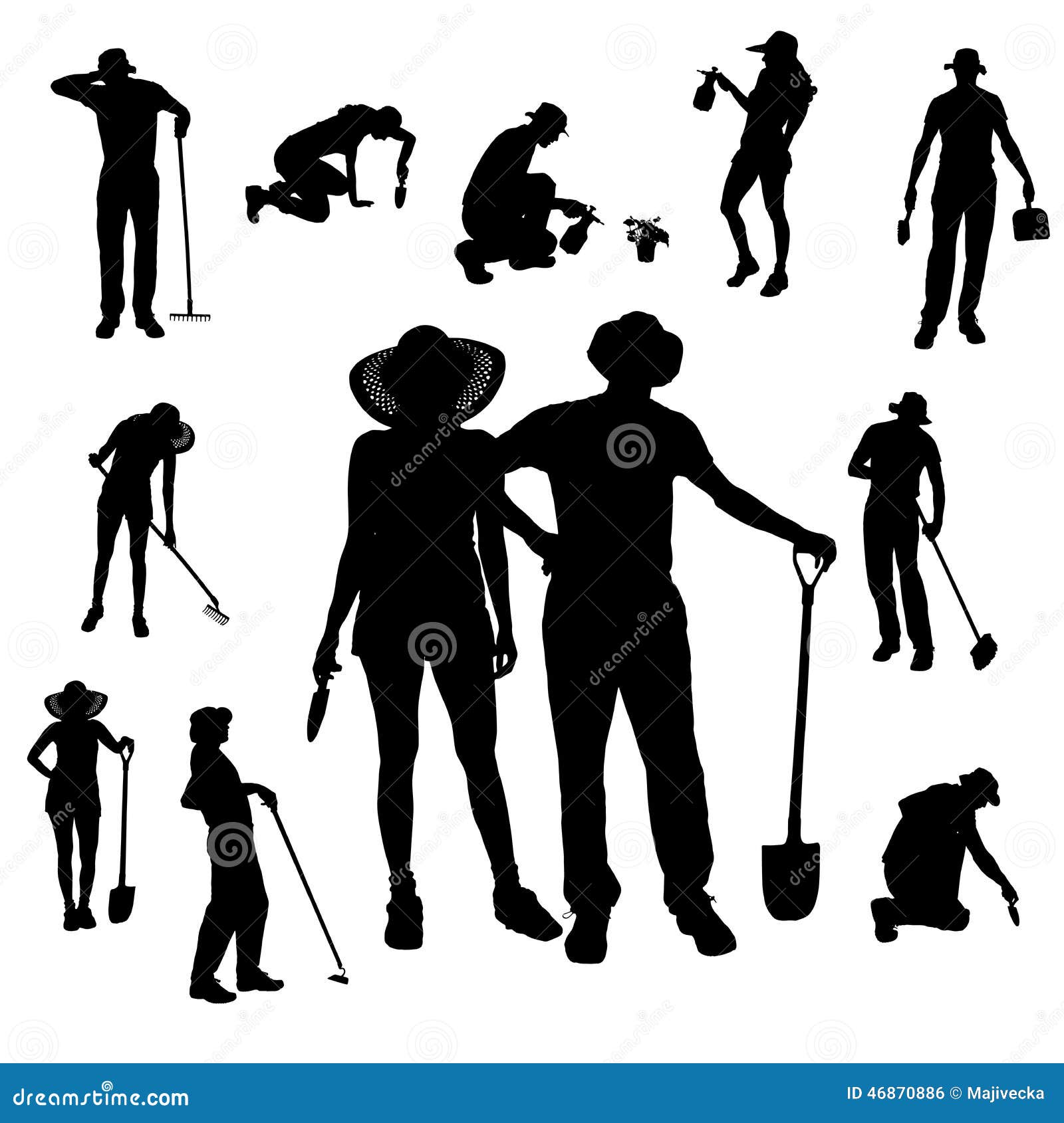 Gardener Silhouette Plasma Art