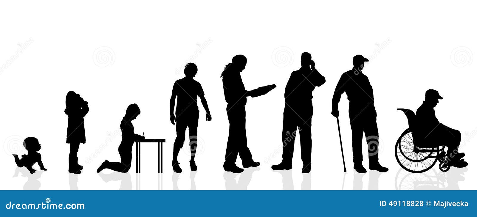 Vector Silhouette Generation Men. Stock Vector - Image: 49118828