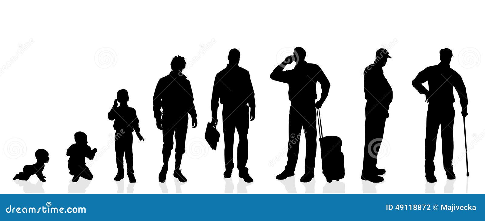 Vector Silhouette Generation Men. Stock Vector - Illustration of ...