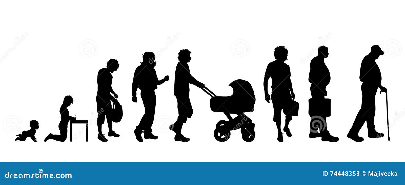 Vector silhouette. stock illustration. Illustration of adult - 74448353