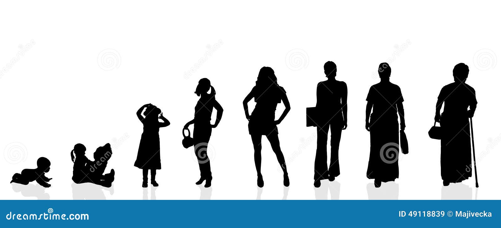 Vector Silhouette Generation Women. Stock Vector - Illustration of ...