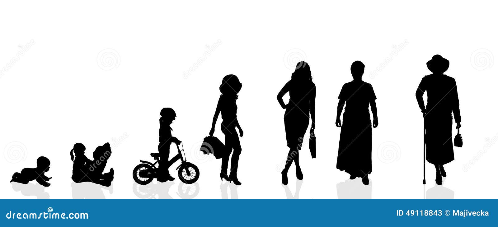 Vector Silhouette Generation Women. Stock Vector - Illustration of ...
