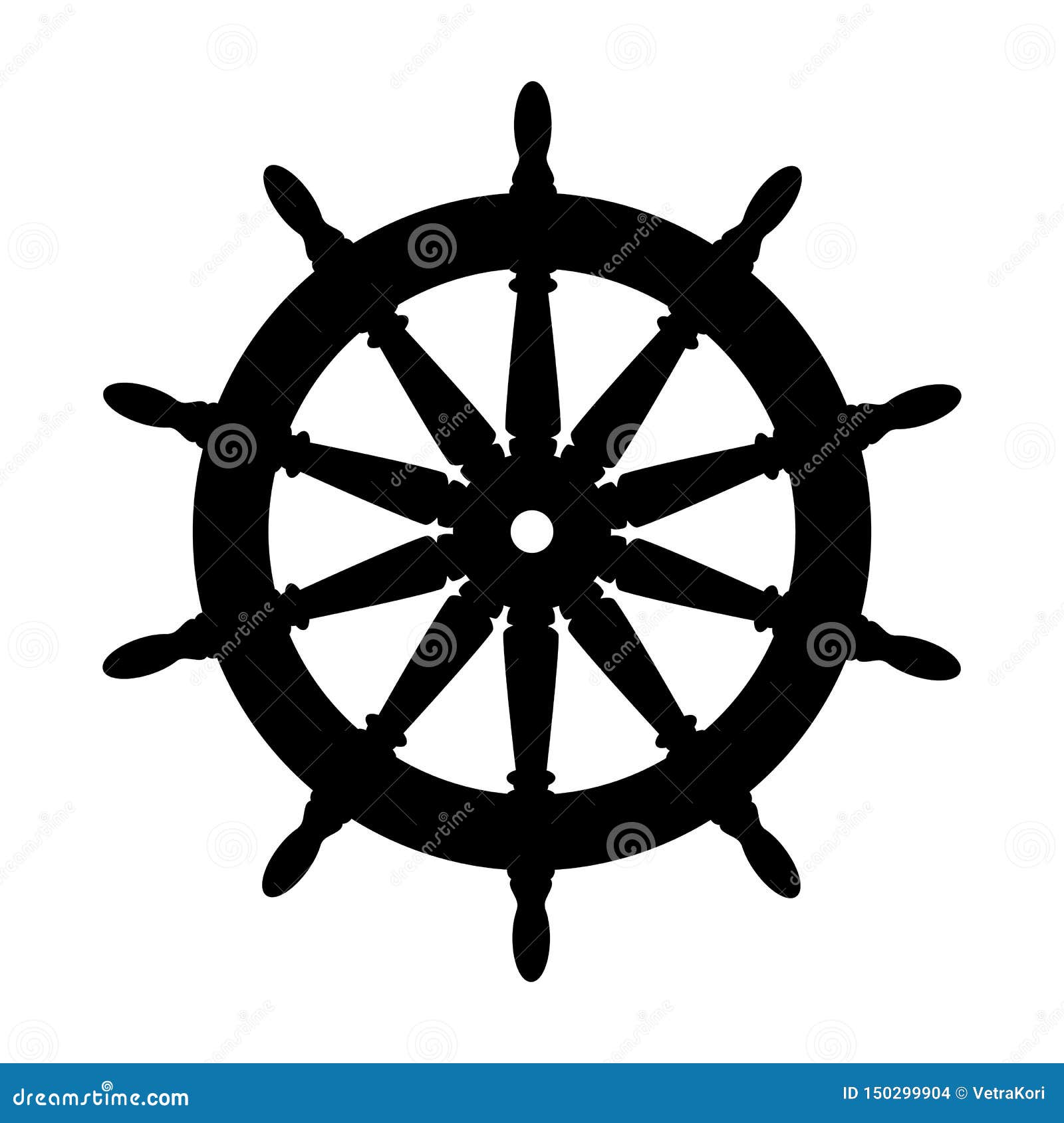 Vector Silhouette Graphic Handwheel Stock Vector - Illustration of ...