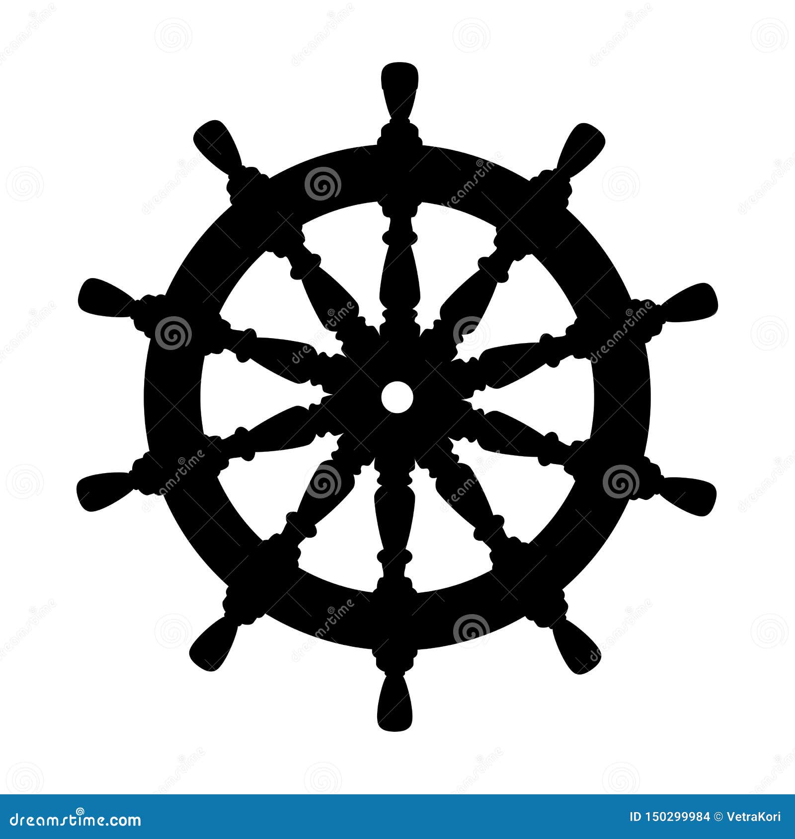 Vector Silhouette Graphic Handwheel Stock Vector - Illustration of ...